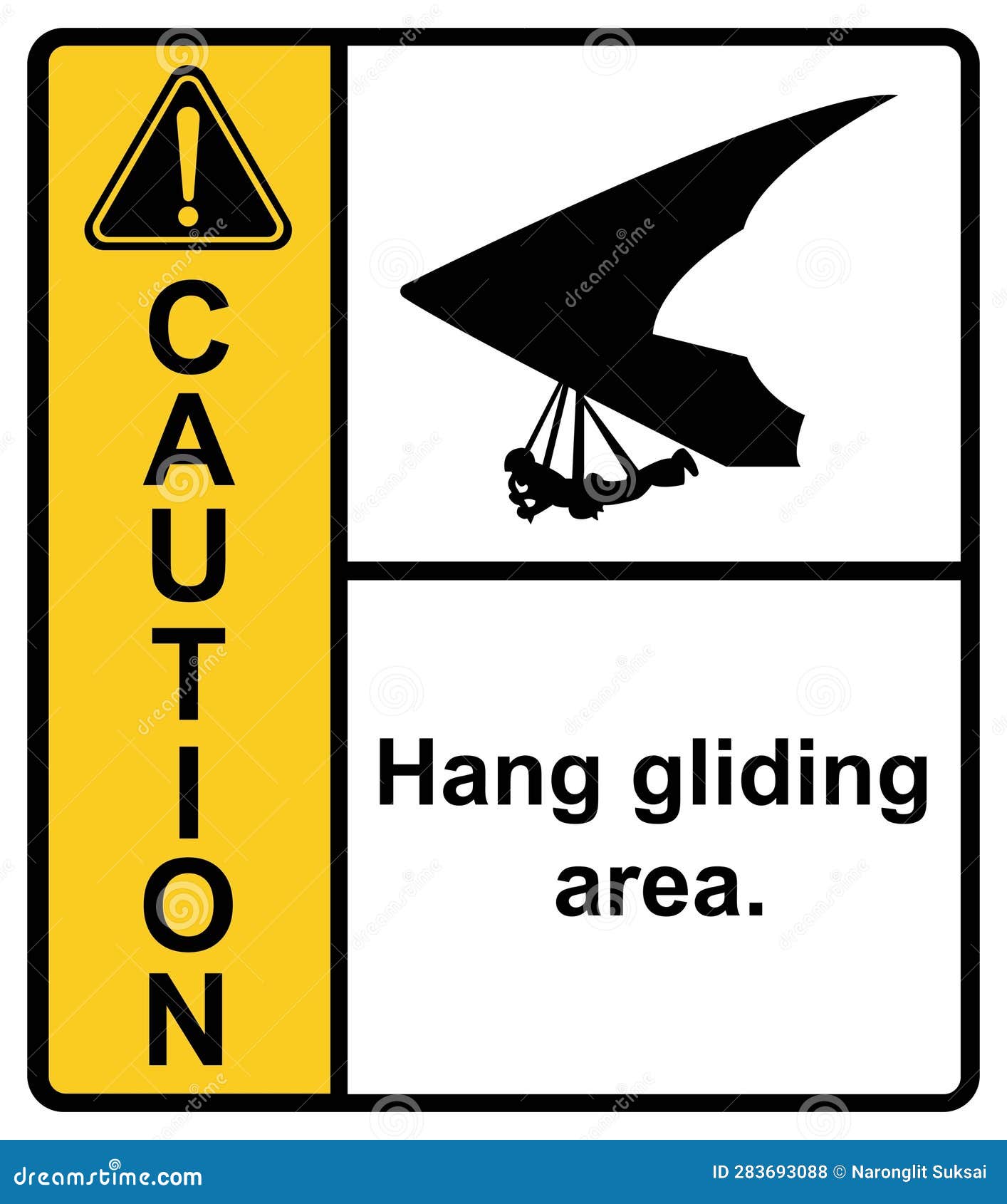 Glider Sports. Hang Gliding Area Stock Vector - Illustration of hobby ...