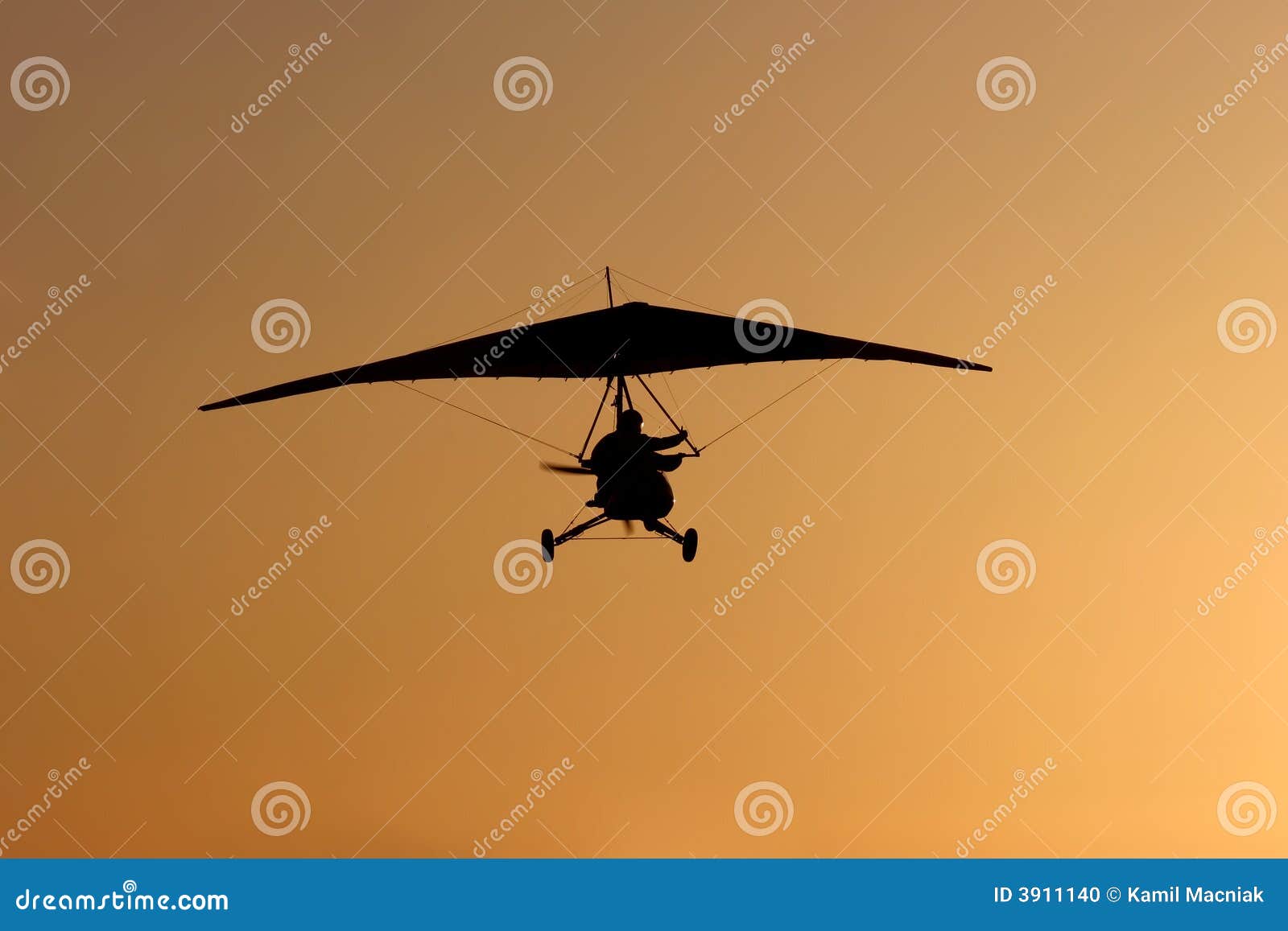 Glider and sunset stock photo. Image of generation, paragliding - 3911140