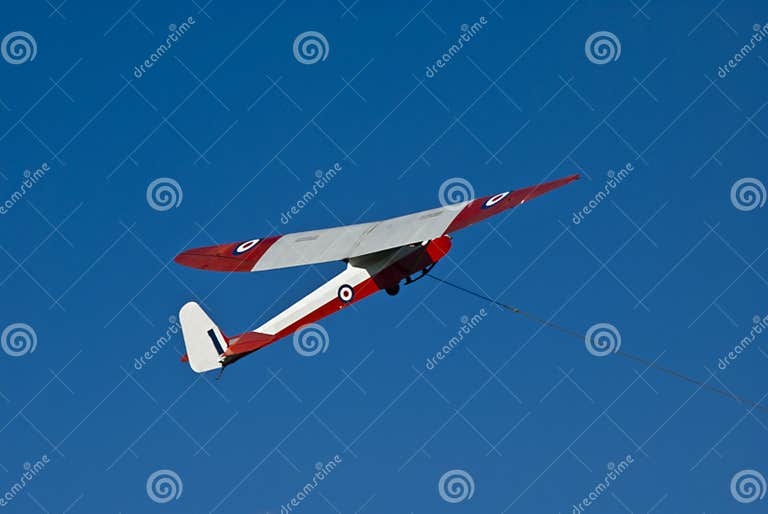 Glider Taking of with Towing Cable Stock Photo - Image of flying, towed ...