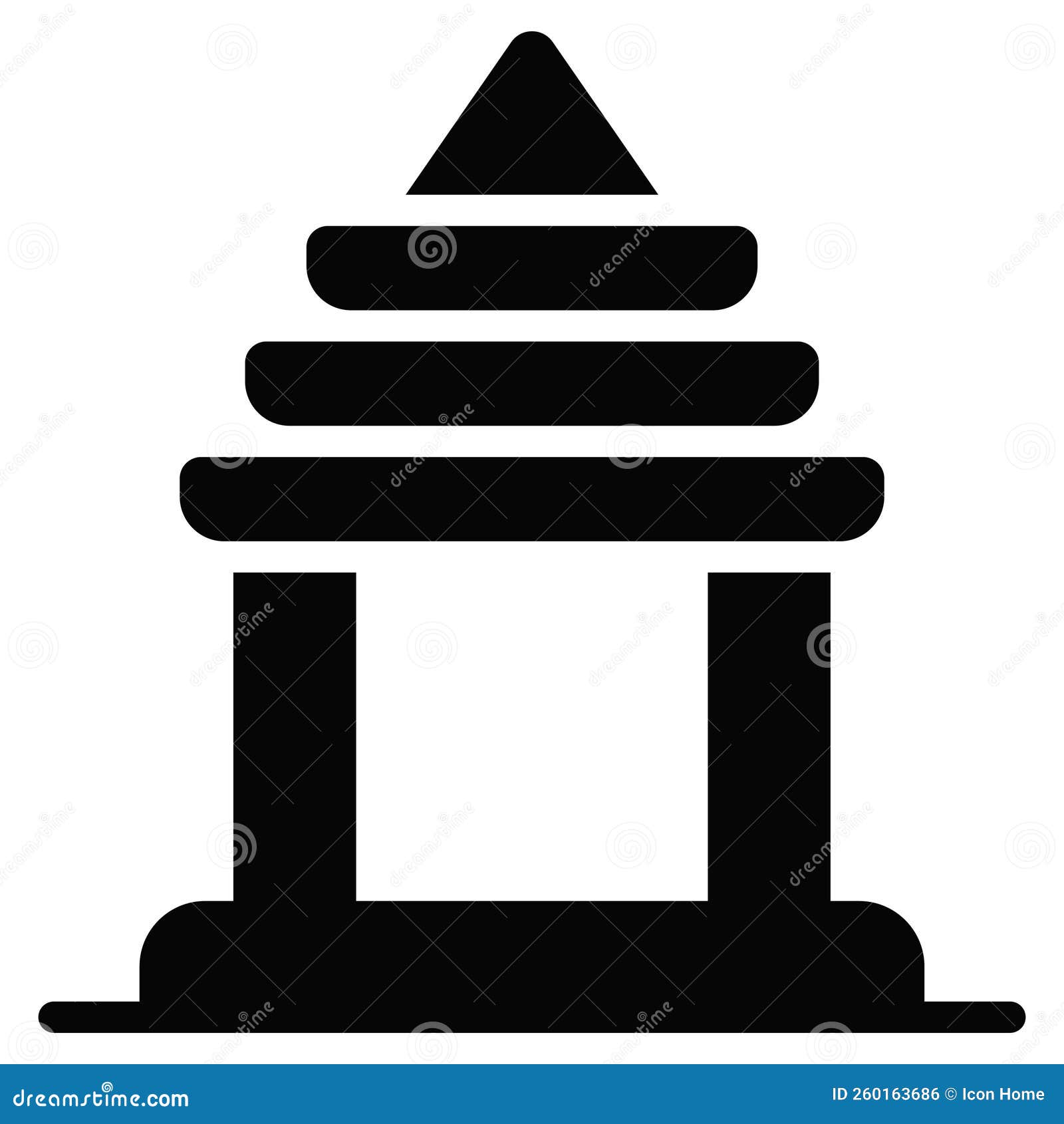 Glifo vector de templo ilustración del vector. Ilustración de aislado ...