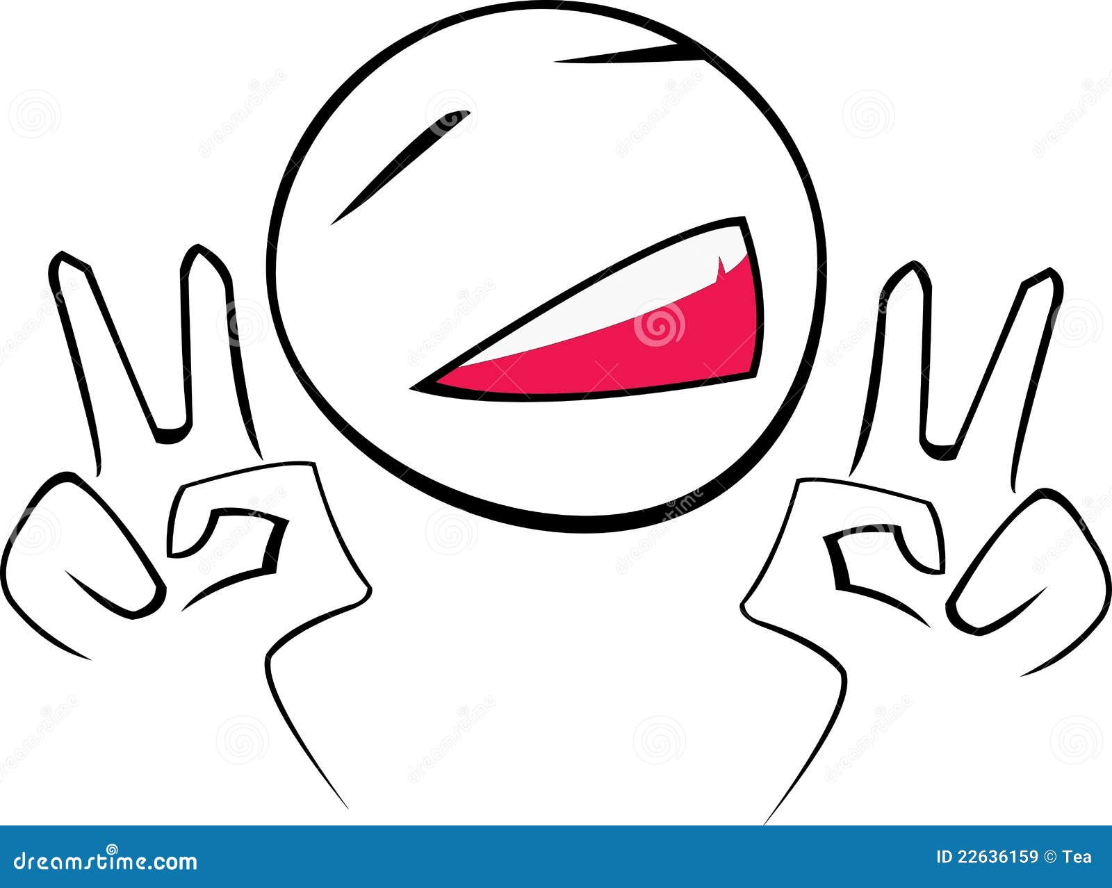 Glimlach vector illustratie. Illustration of overwinning - 22636159