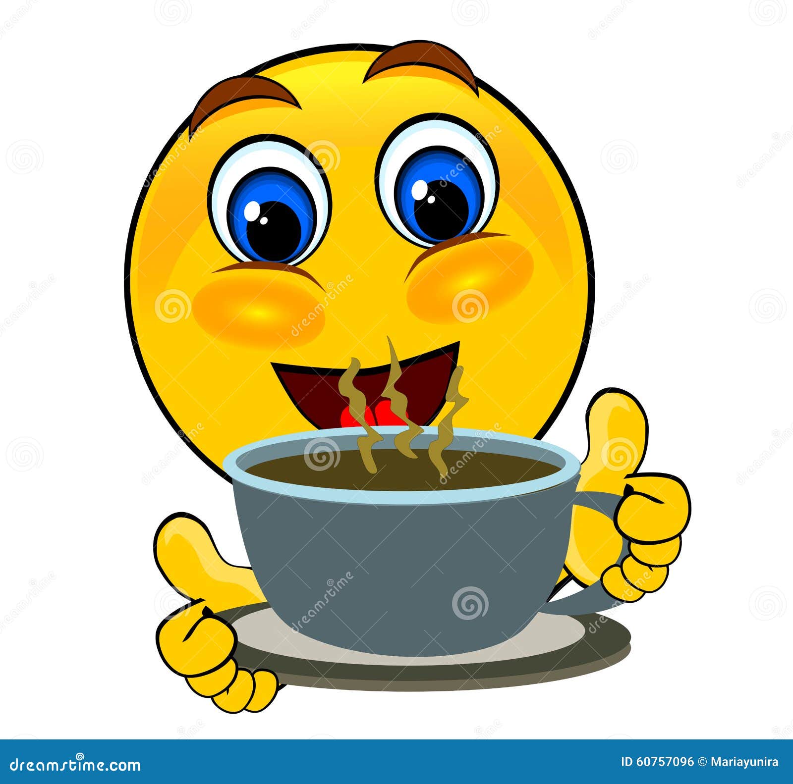 Glimlach emoticons drank stock illustratie. Illustration of ...