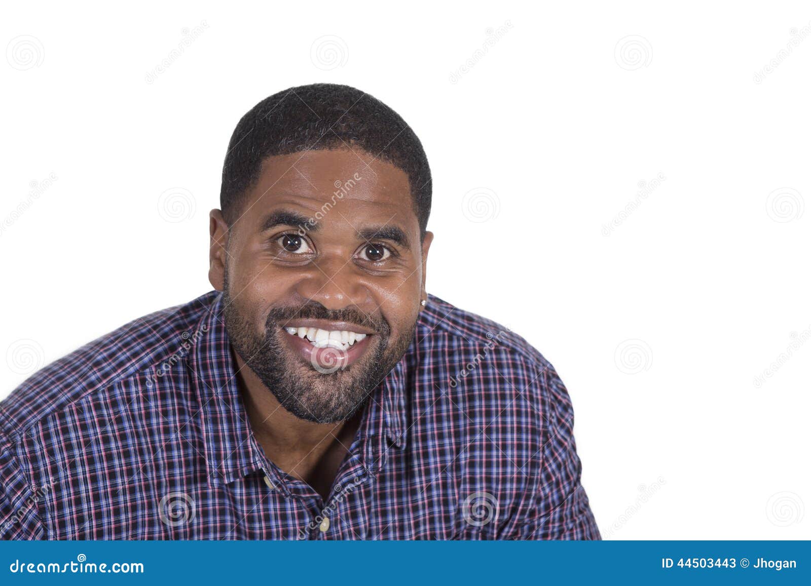 Glimlachend Zwart Mannetje Op Wit Stock Afbeelding - Image of ...