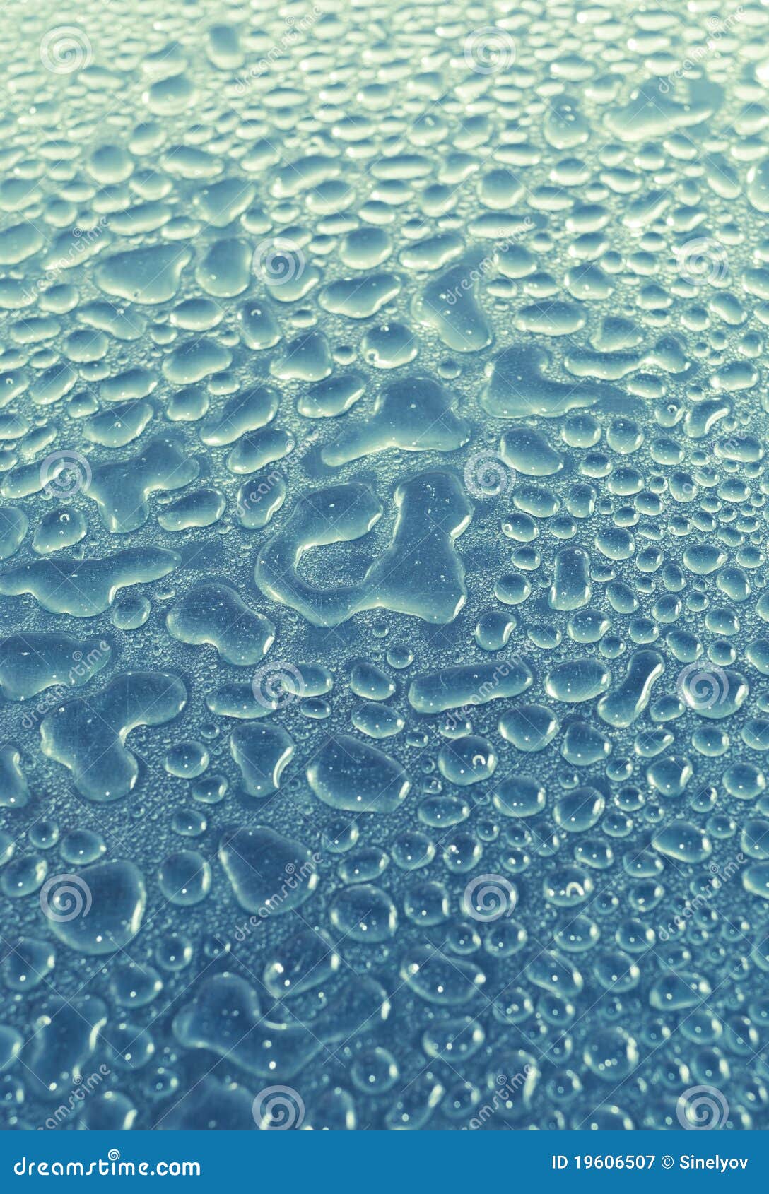 Glimmering Blue-green Water Drops Stock Image - Image of pure, chemical ...