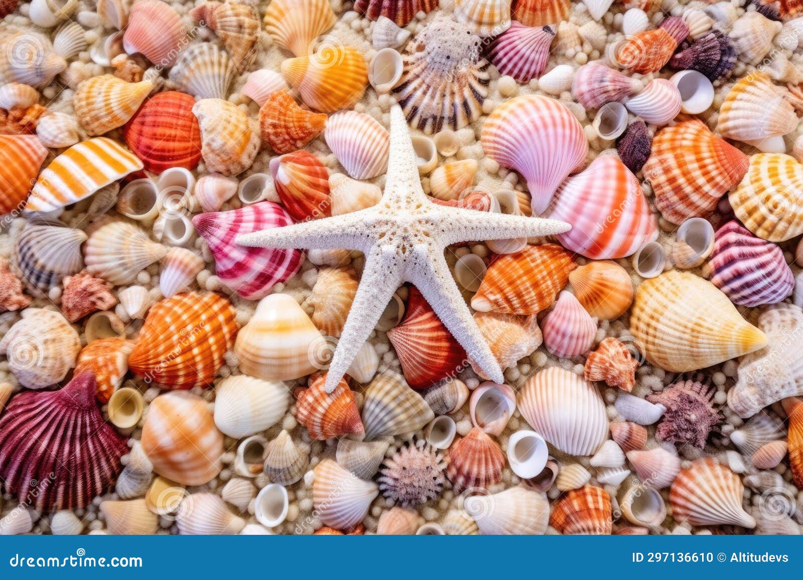 Glimpse of Brightly Colored Seashells on Seabed Stock Illustration ...