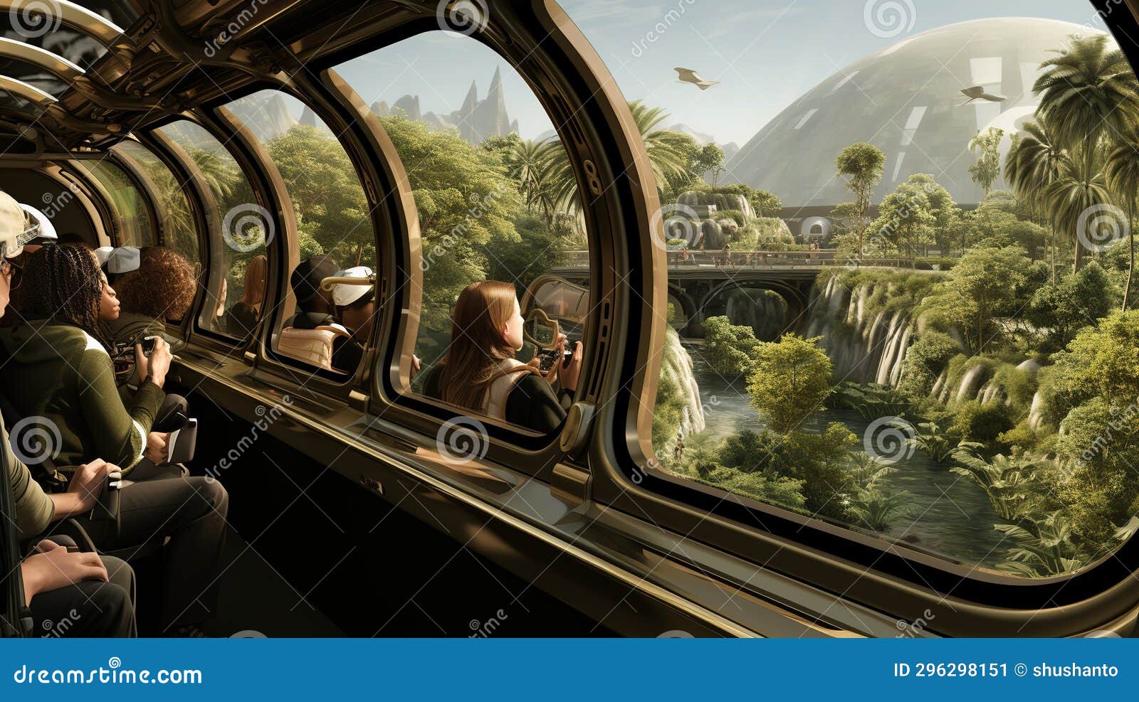 A Glimpse into the future stock illustration. Illustration of view ...