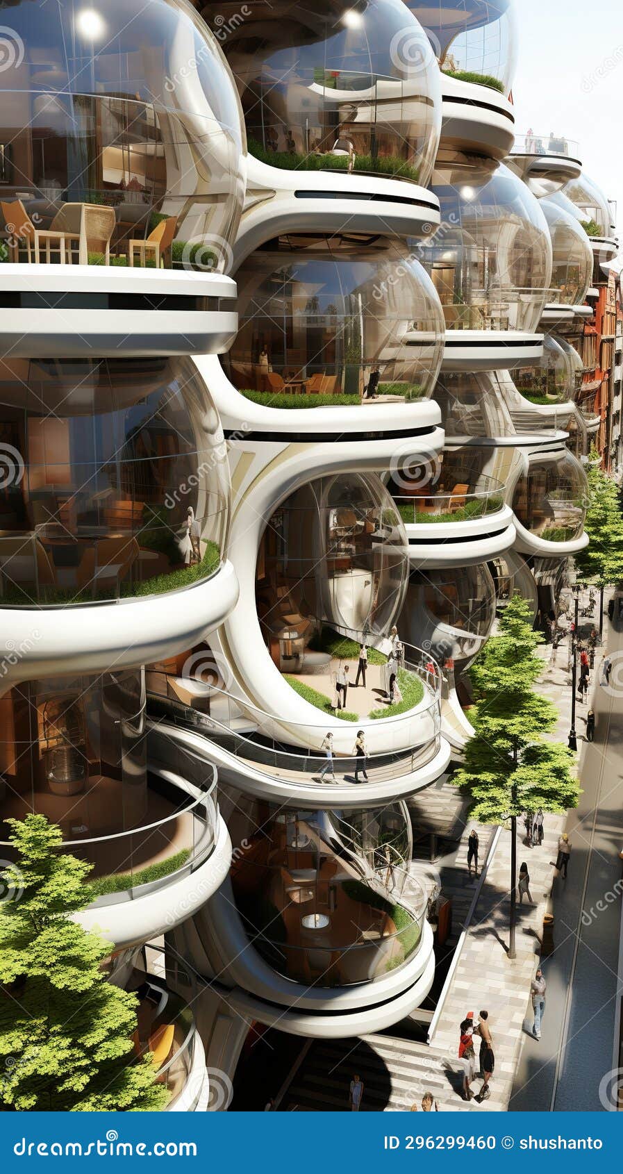 A Glimpse into the future stock illustration. Illustration of work ...