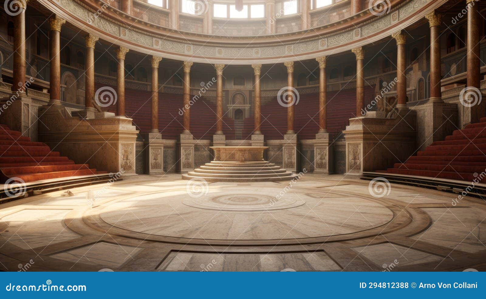 VFX Roman Senate Hall: Purple-Robed Figure Addresses Assembly In Grand ...