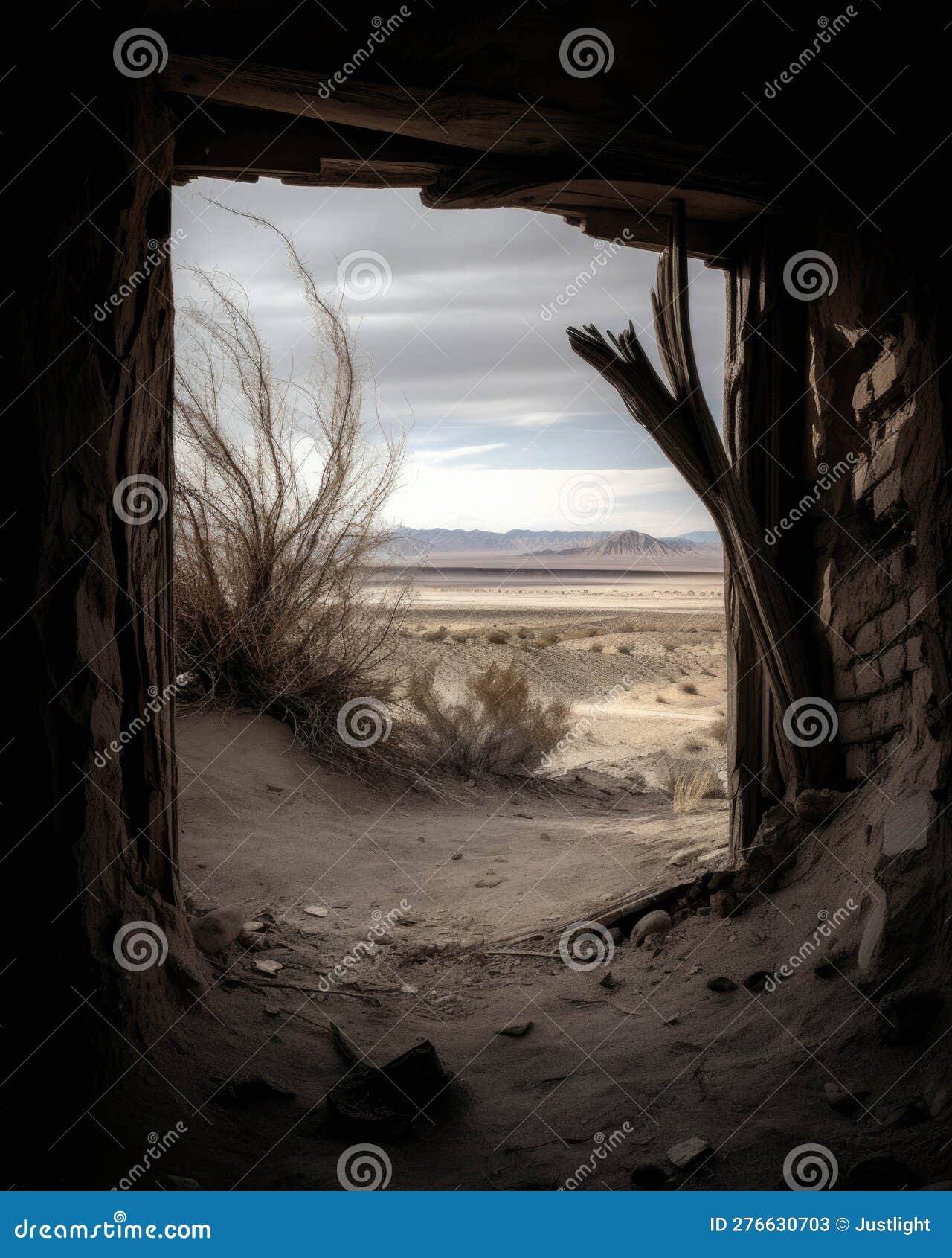 A Glimpse of Hope Piercing through a Landscape of Desolation. Abandoned ...