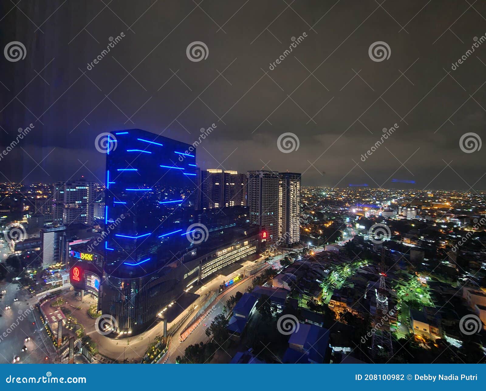 The Glimpse Night City View of Medan, Indonesia Editorial Photography ...