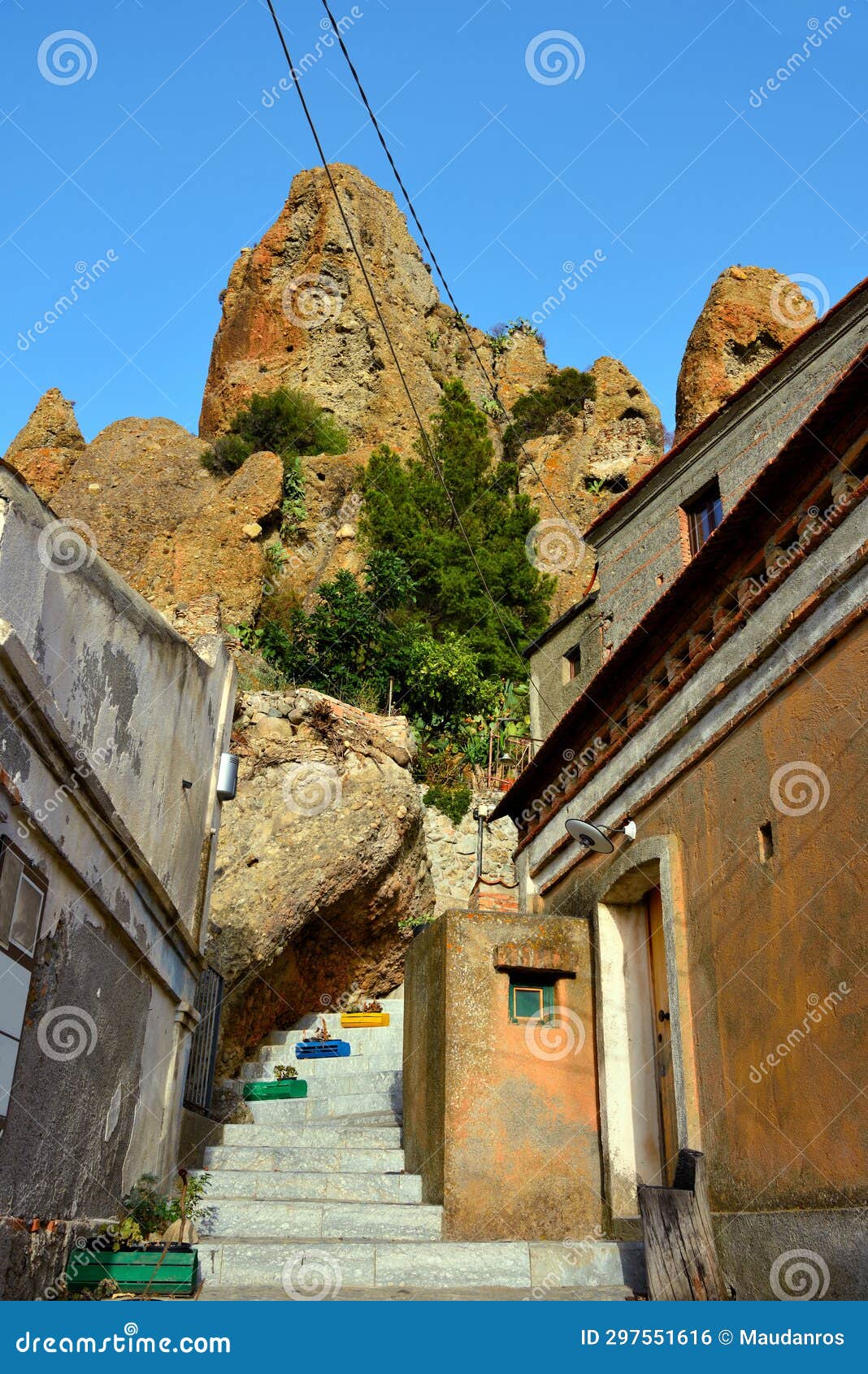 Pentedattilo Calabria Italy Stock Photo - Image of mediterranean ...