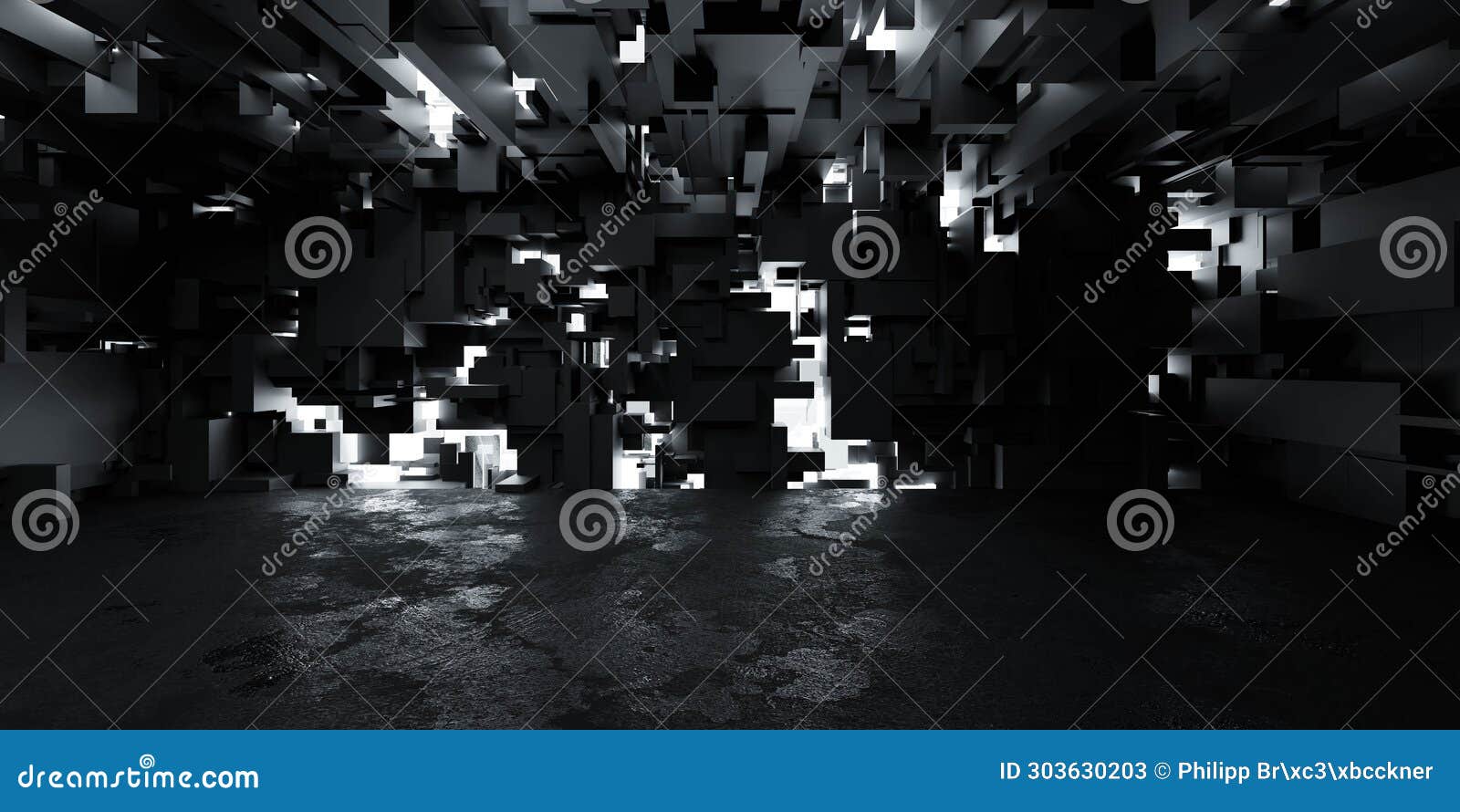 A Glimpse into the Shadows 3d Render Illustration Stock Illustration ...