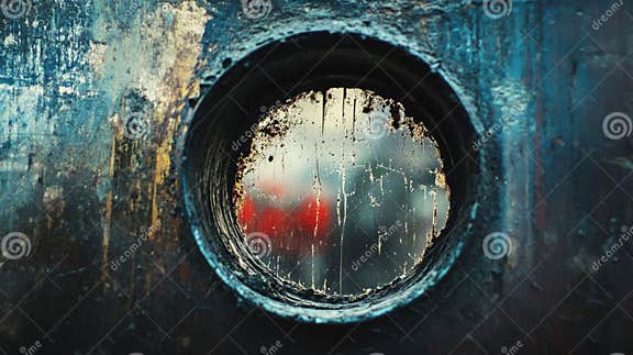 A Glimpse through Time, a Rusted Window S Perspective Stock Photo ...