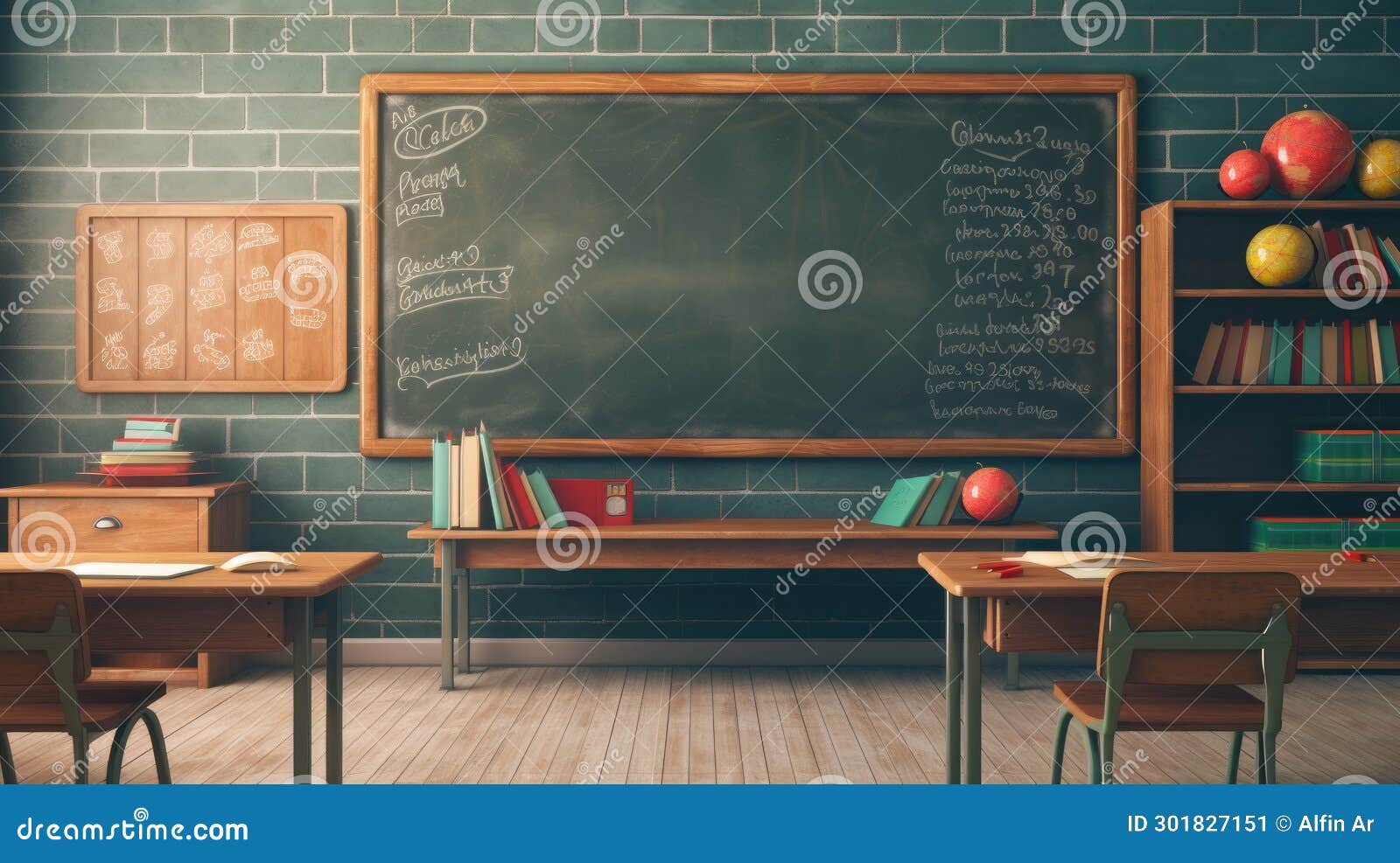 A Glimpse Into A Traditional Classroom Stock Image | CartoonDealer.com ...
