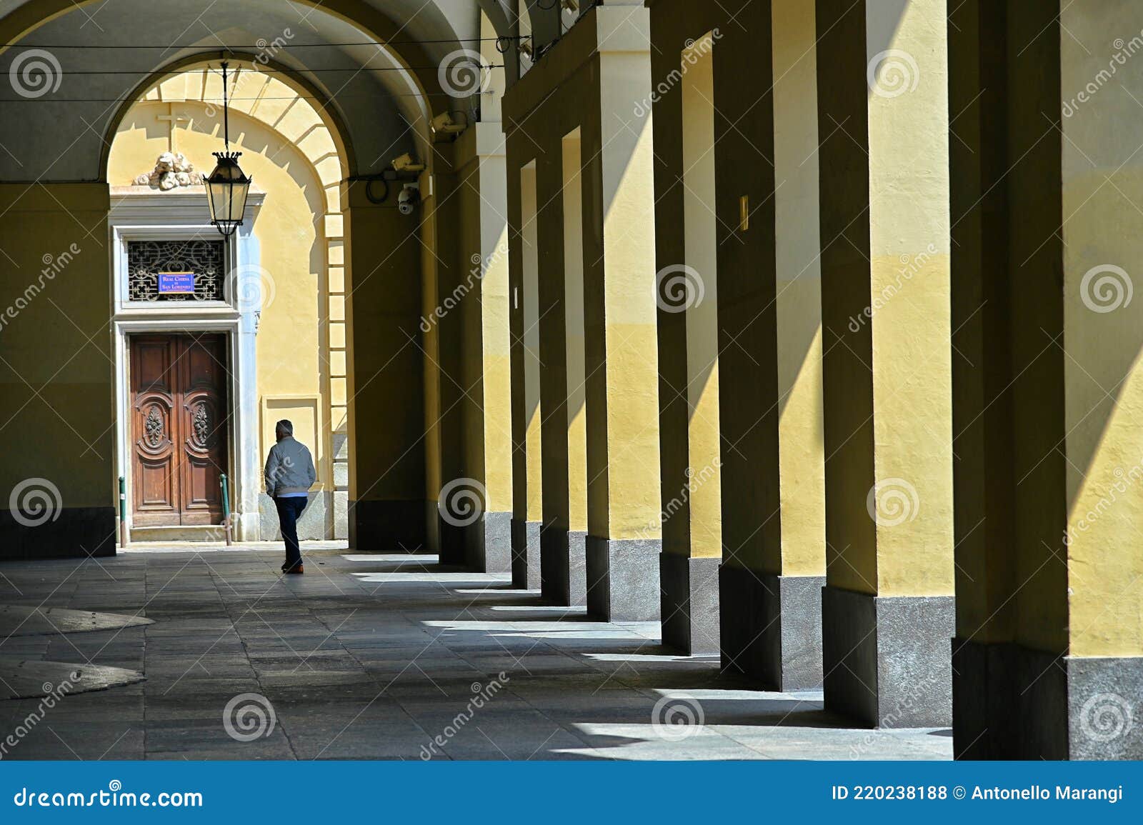 Glimpse of Typical Arcades in Castle Square Turin Italy Editorial Stock ...