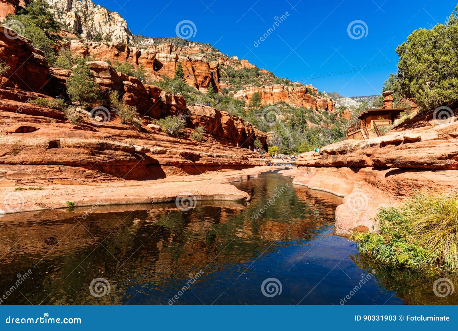 Glissez la roche Arizona photo stock éditorial. Image du vert - 90331903