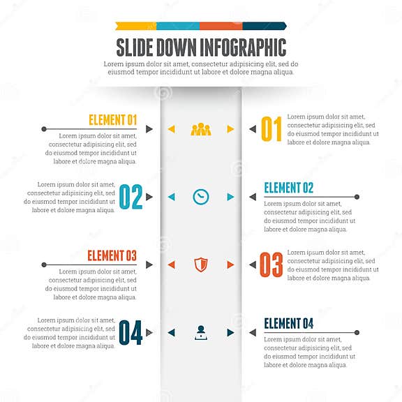Glissez Vers Le Bas Infographic Illustration de Vecteur - Illustration ...