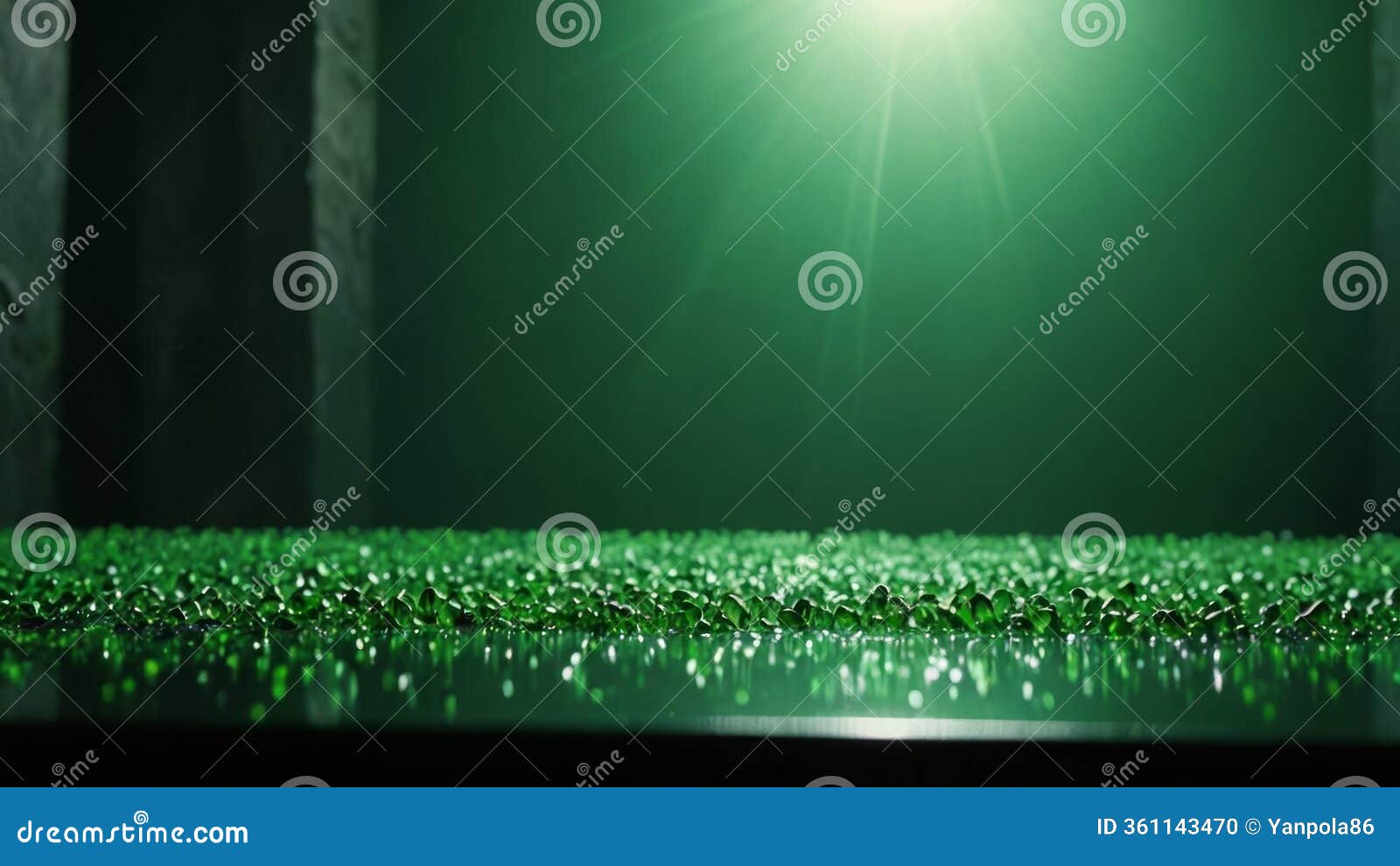Glistening Green Surface with Dramatic Lighting and Reflective Texture ...