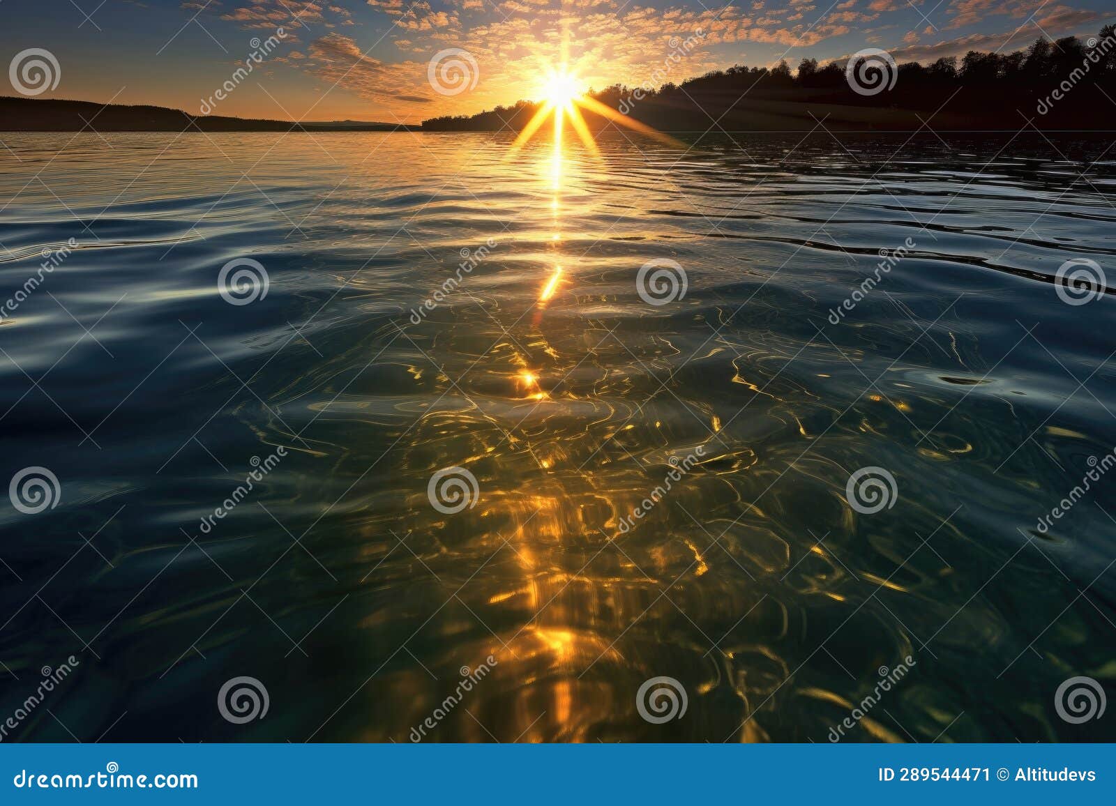 Glistening Sun Rays on Deltas Water Surface Stock Image - Image of ...