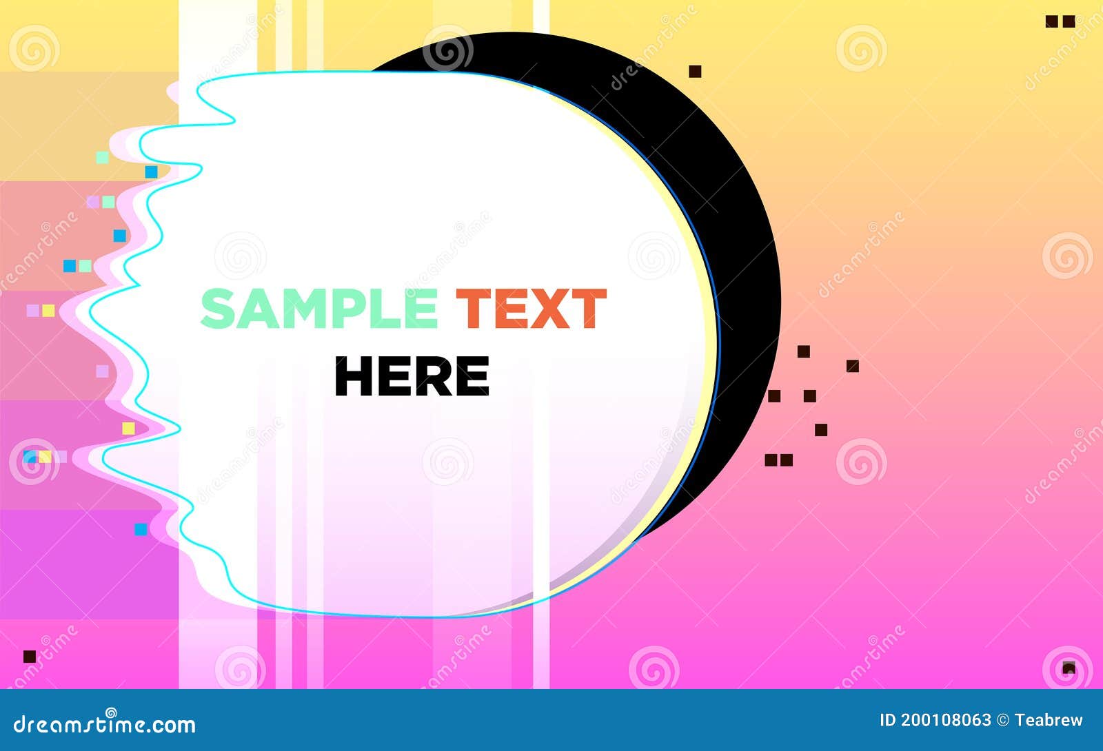 Glitch Abstract Vector Illustration with Copy Space Stock Vector ...