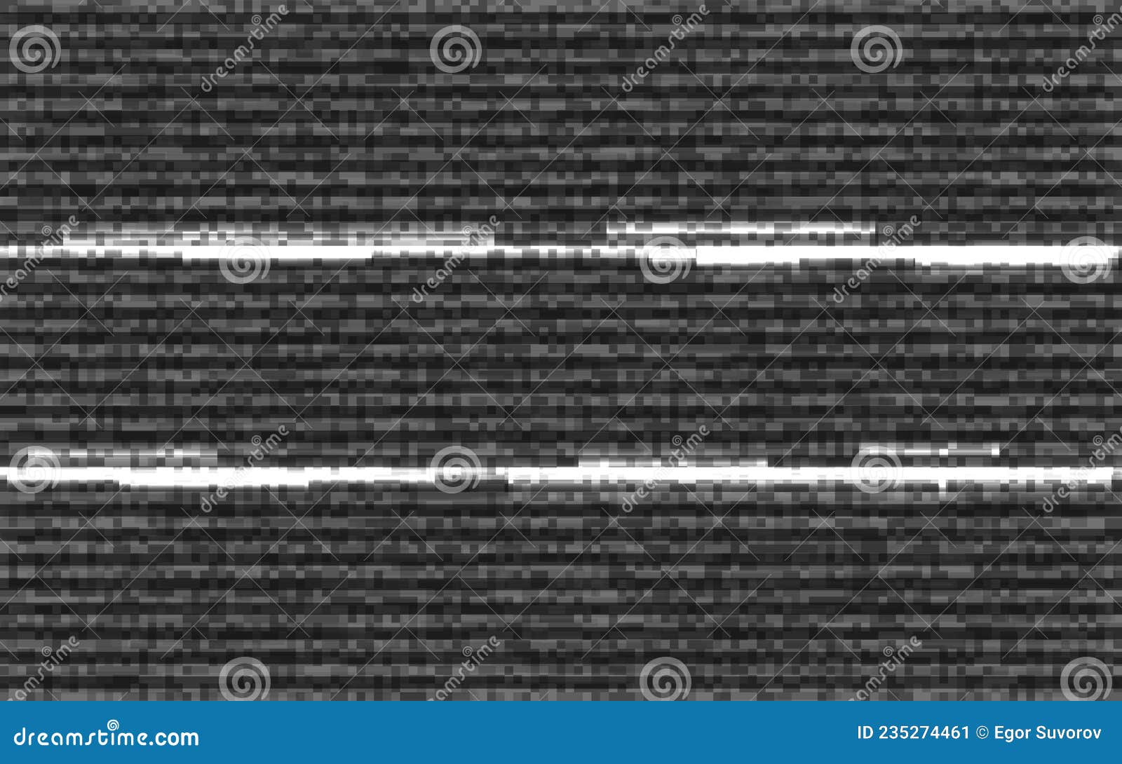 Glitch Analog Template. VHS Video Error. Retro Noise Effect. Damaged ...