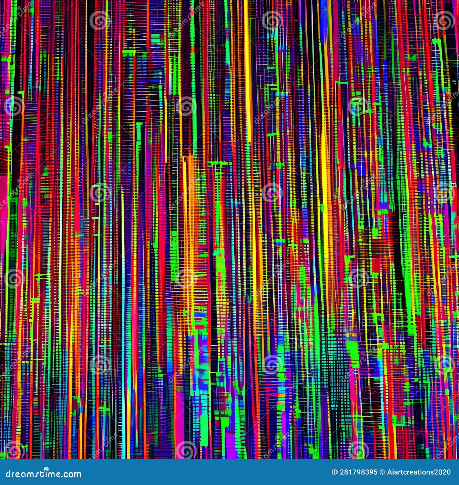 A Glitch Art-inspired Digital Texture with Distorted Shapes and ...