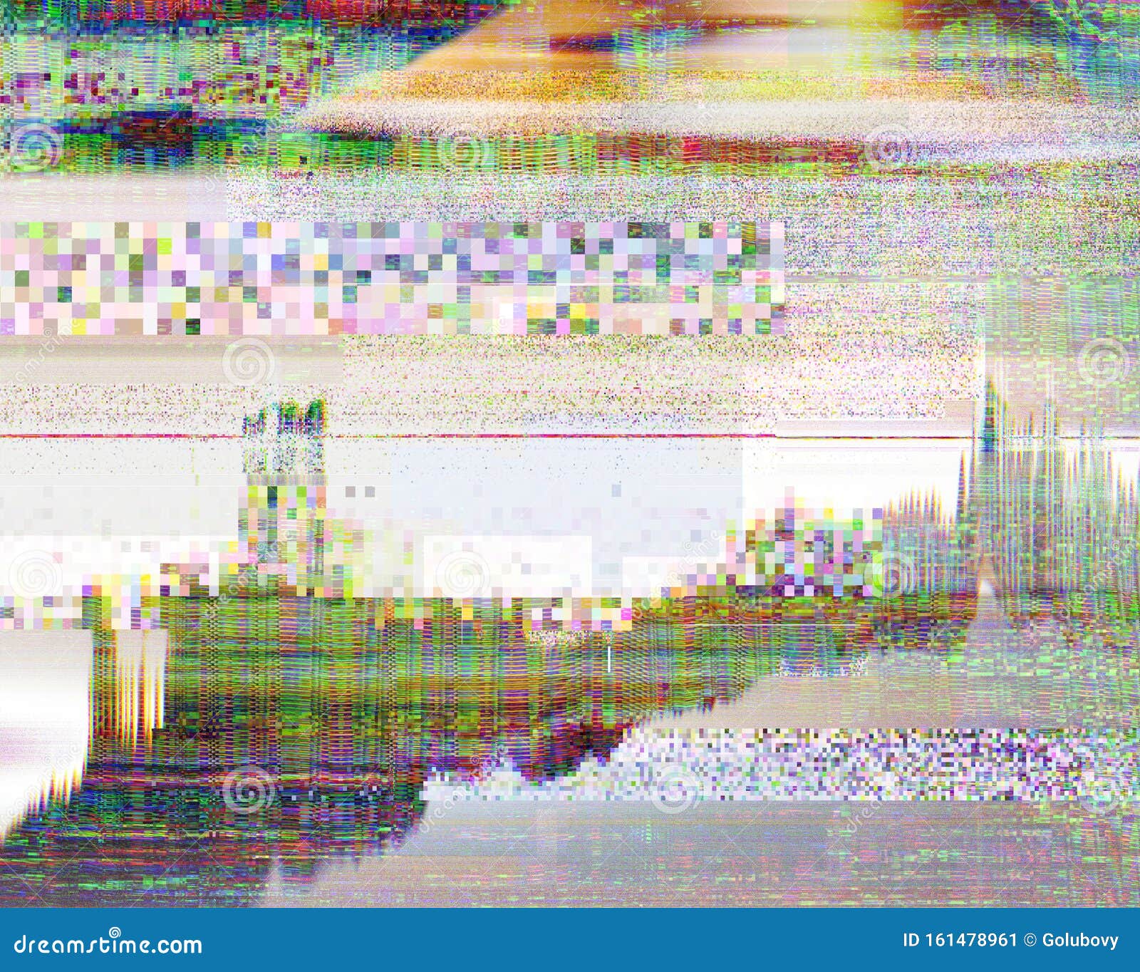 Glitch Art Signal Error Pixel Static Noise Pattern Stock Image - Image ...