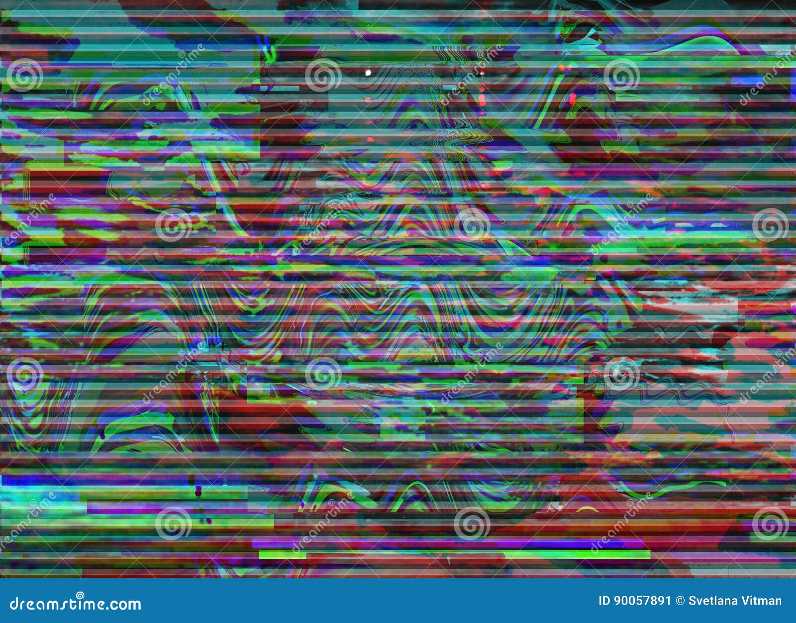 Glitch Background. Computer Screen Error. Digital Pixel Noise Abstract ...