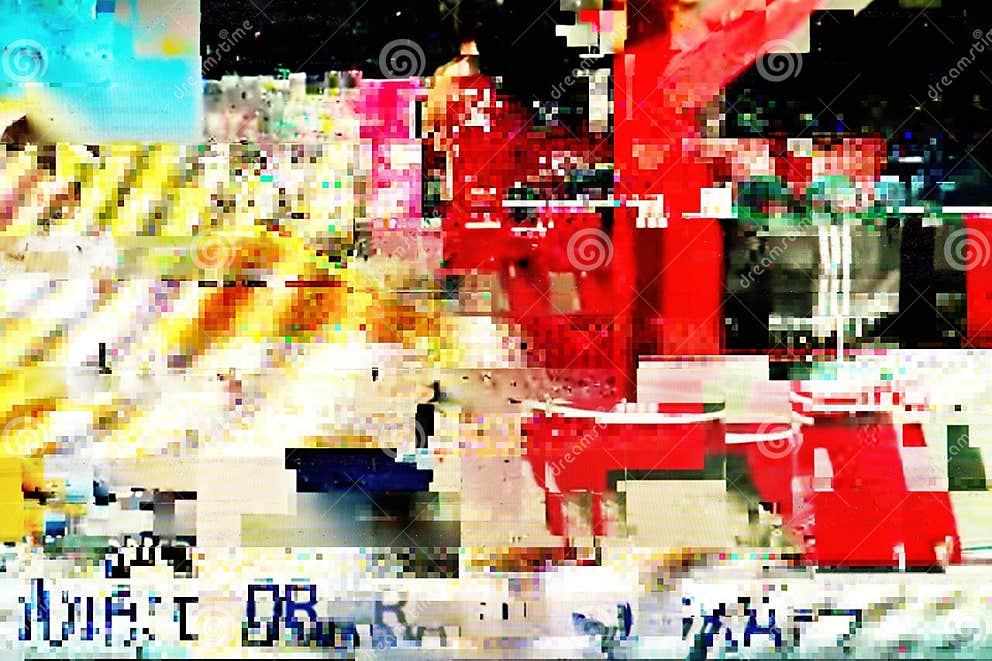 Glitch Background, Digital Device Screen with Glitchy Display, Technology Malfunction and Error ...