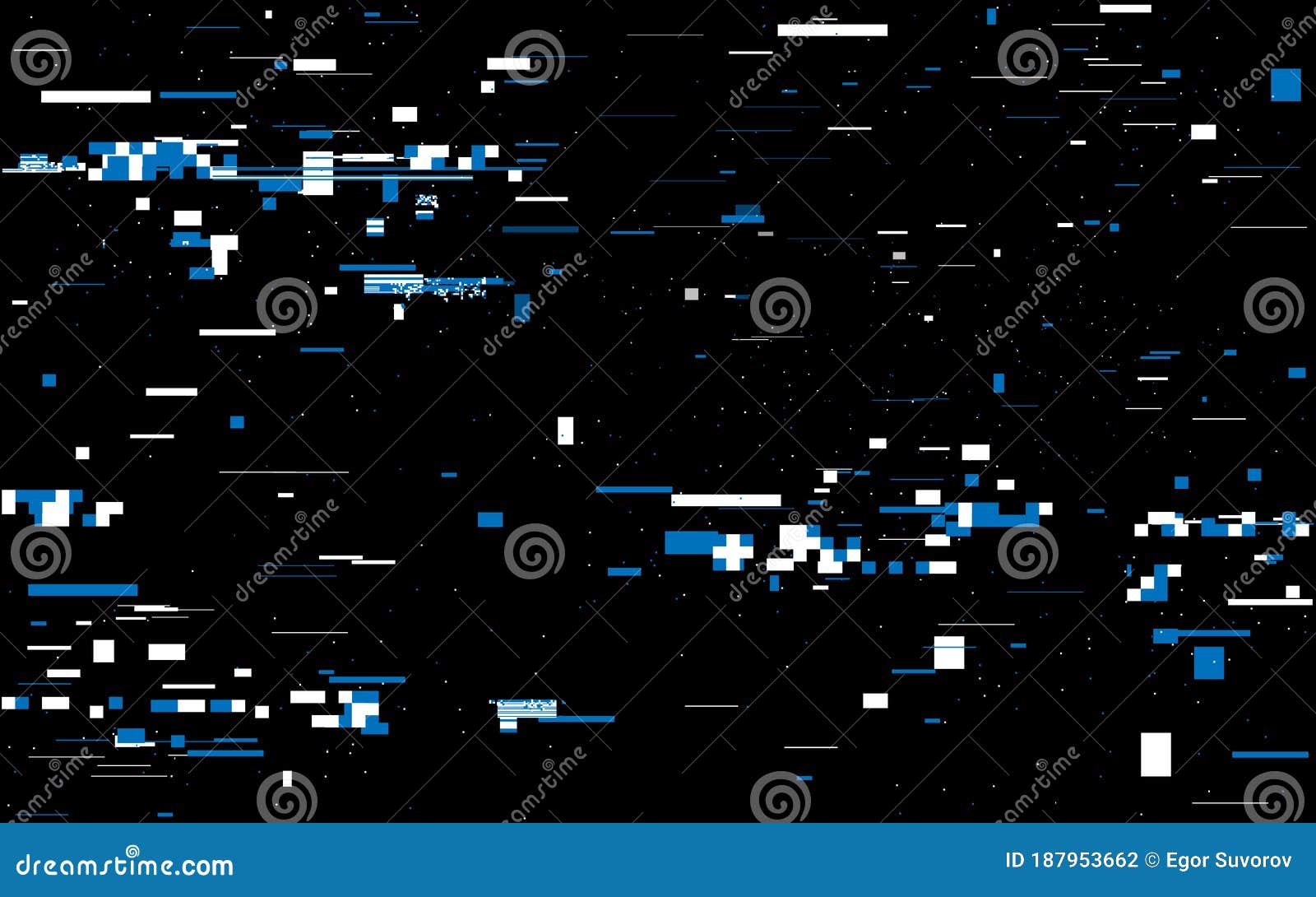 Glitch Background. Distorted Horizontal Lines on Black Backdrop ...