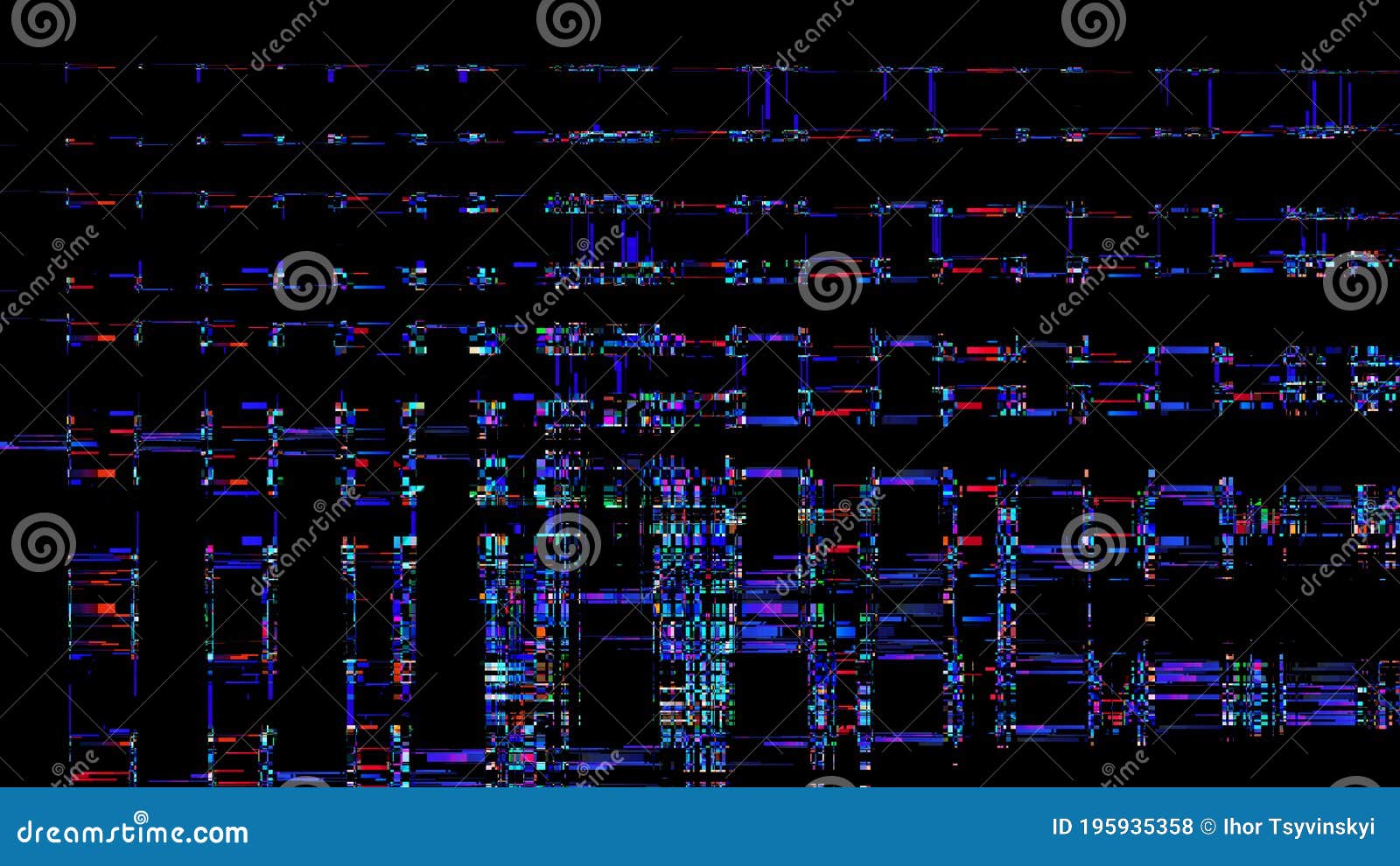 Glitch Background. Error Signal, Technical Problem. Graphic Design. 3D ...