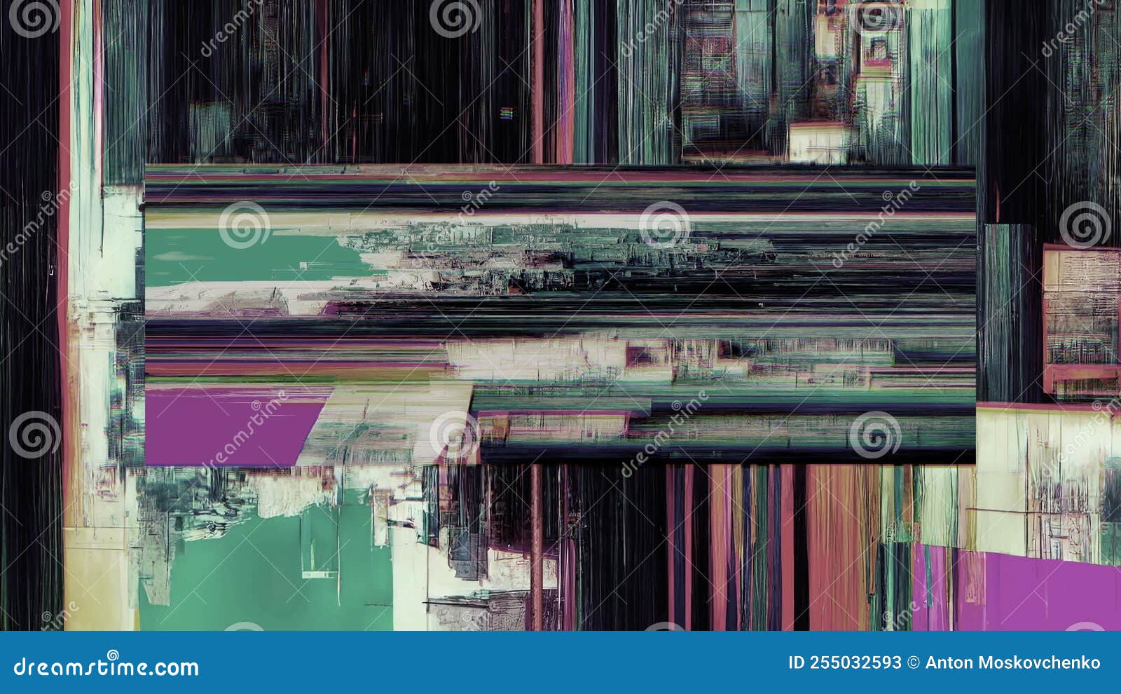 Glitch Background Overlay, Distorted Noise, Interference Imitation ...