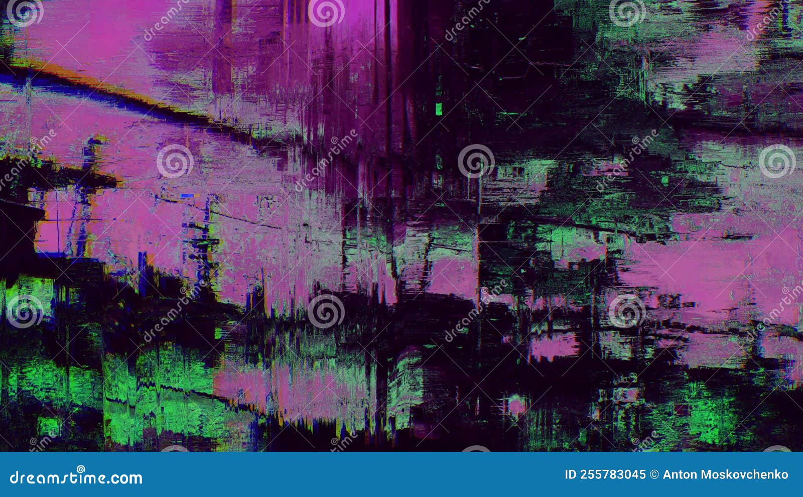 Glitch Background Overlay, Distorted Noise, Interference Imitation ...