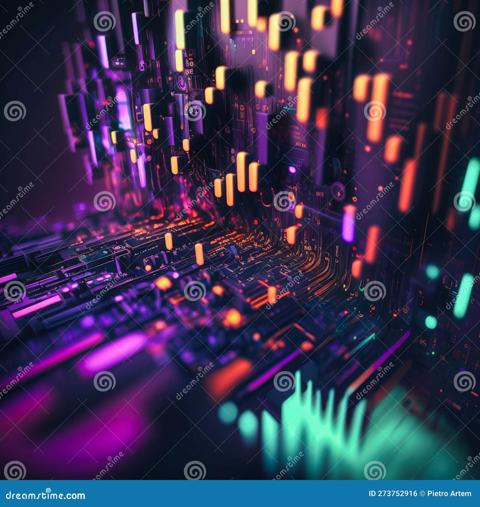 Cyberpunk Hacker In A Futuristic City Surrounded By Holographic ...