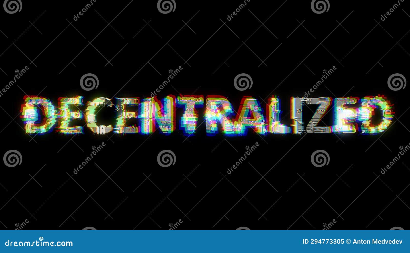 Glitch and Chromatic Aberrations Cybernetical Text DECENTRALIZED on ...