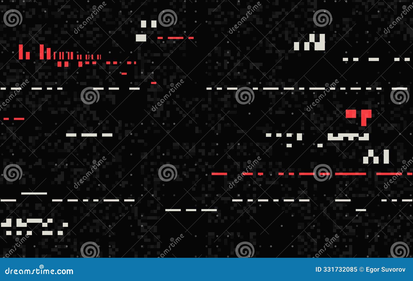 Glitch Color Lines. Video Playback Error. Distorted Tech Texture ...