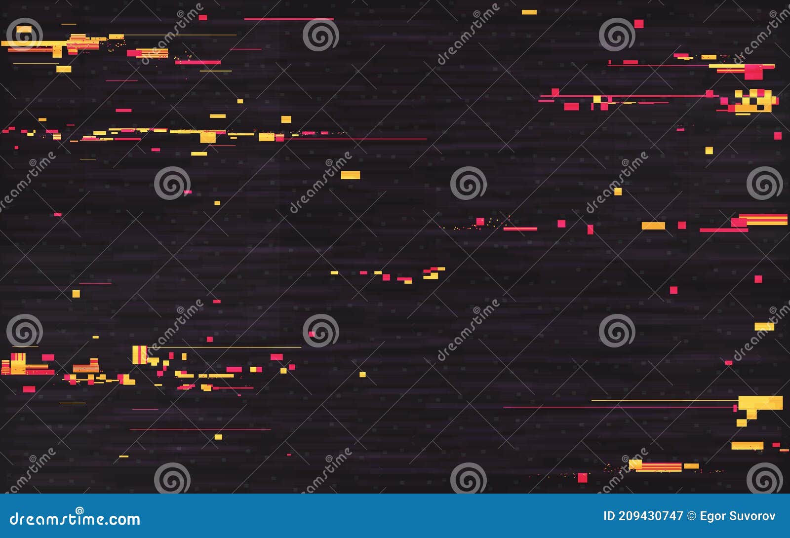 Glitch Composition. Digital Distortion Effect. Abstract Geometric ...