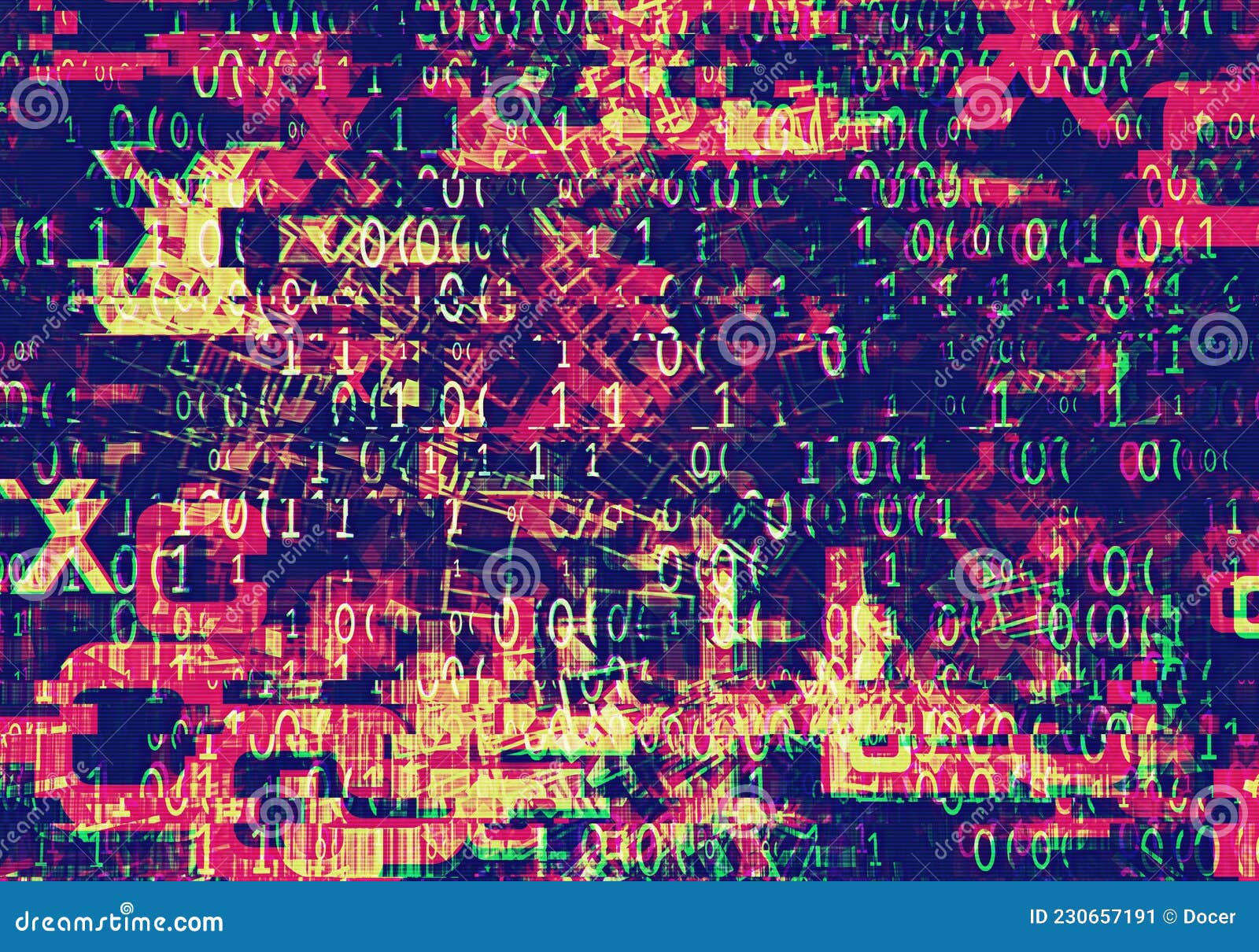 Glitch of the Computer Program. Computer Virus Stock Illustration ...