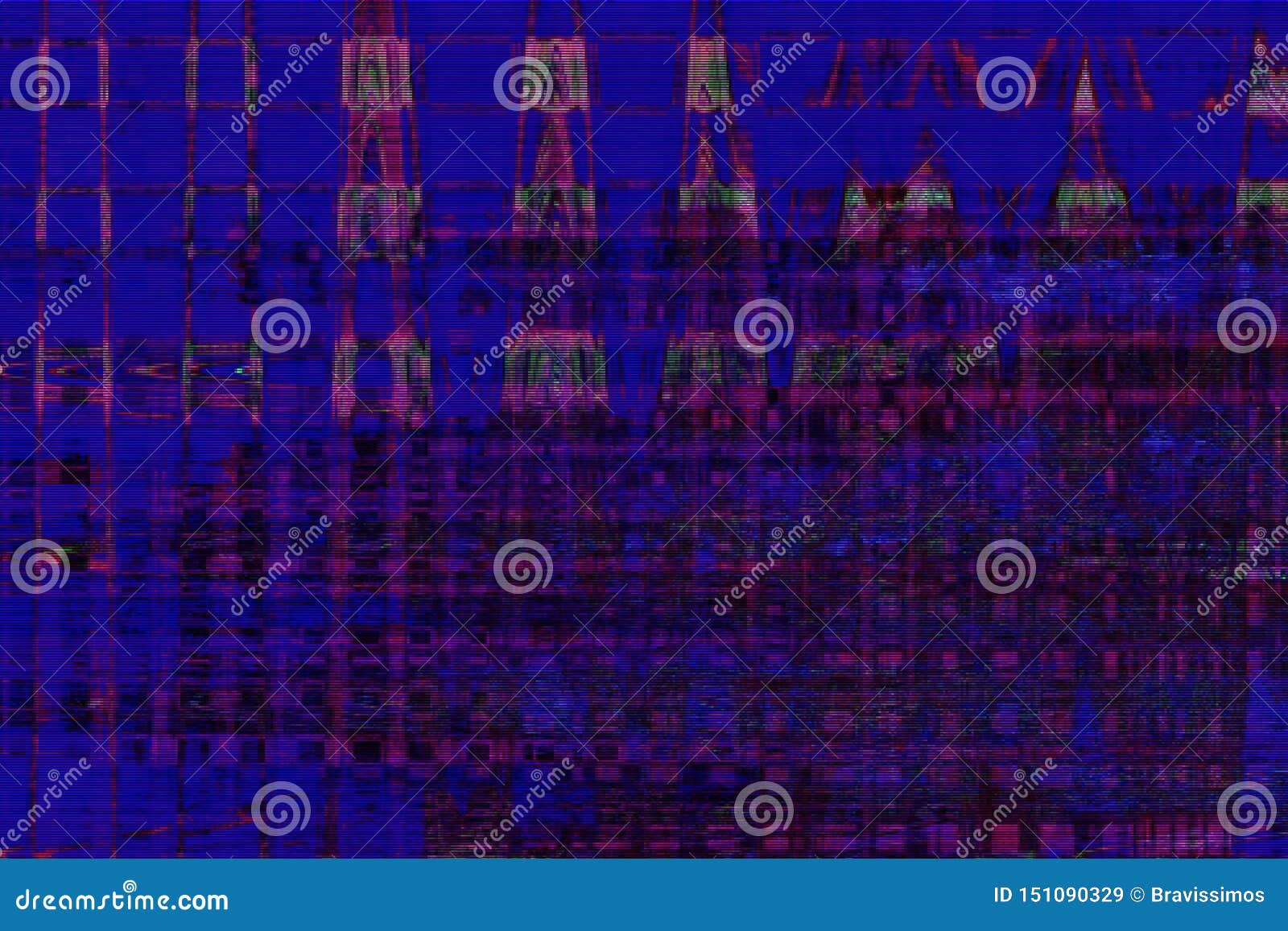 Glitch Digital Abstract Artifacts Distortion Background, Media Flicker ...