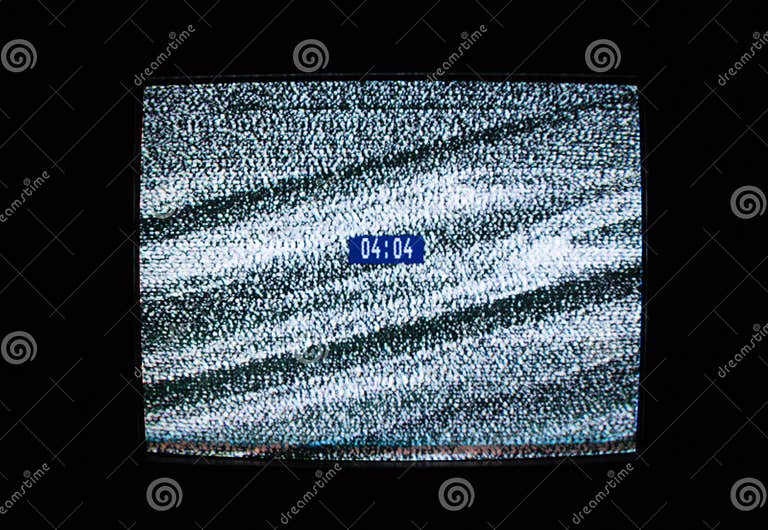 Glitch and Digital Clock on the Screen Stock Photo - Image of alarm ...