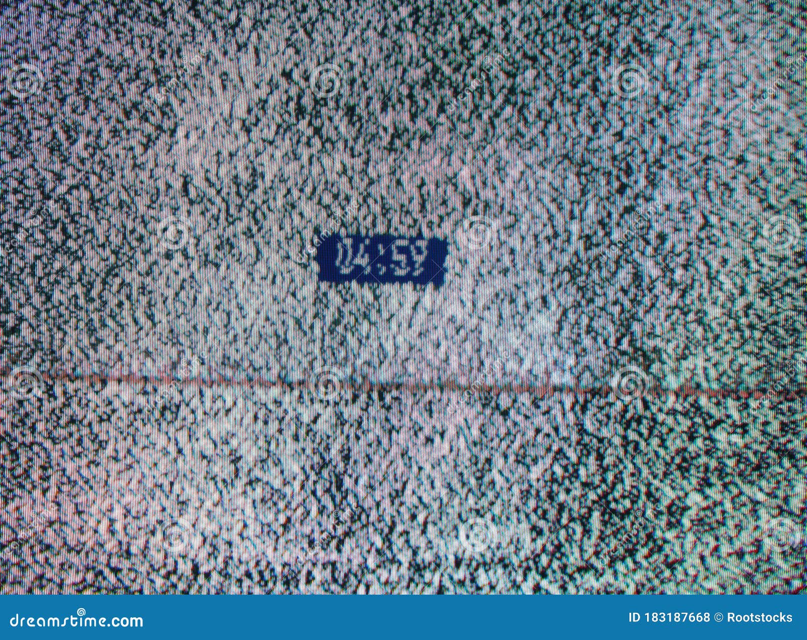 Glitch and Digital Clock on the Screen Stock Photo - Image of clock ...