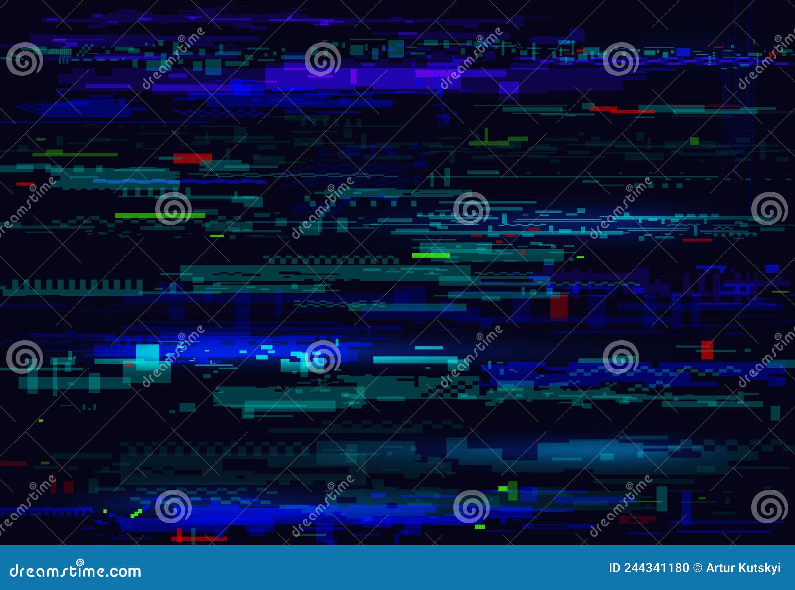 Glitch Digital Cyberpunk Technology Background Stock Vector ...