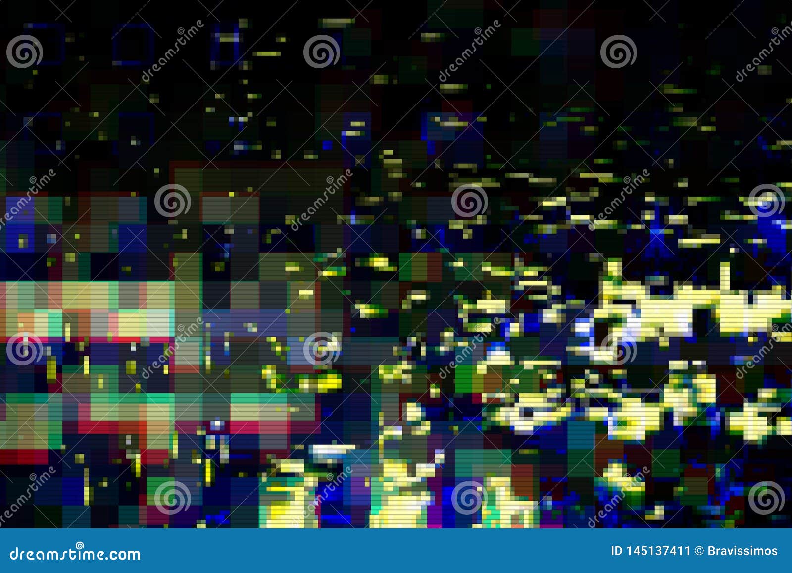 Glitch Digital Screen Pattern Abstract, Interference Stock Illustration ...