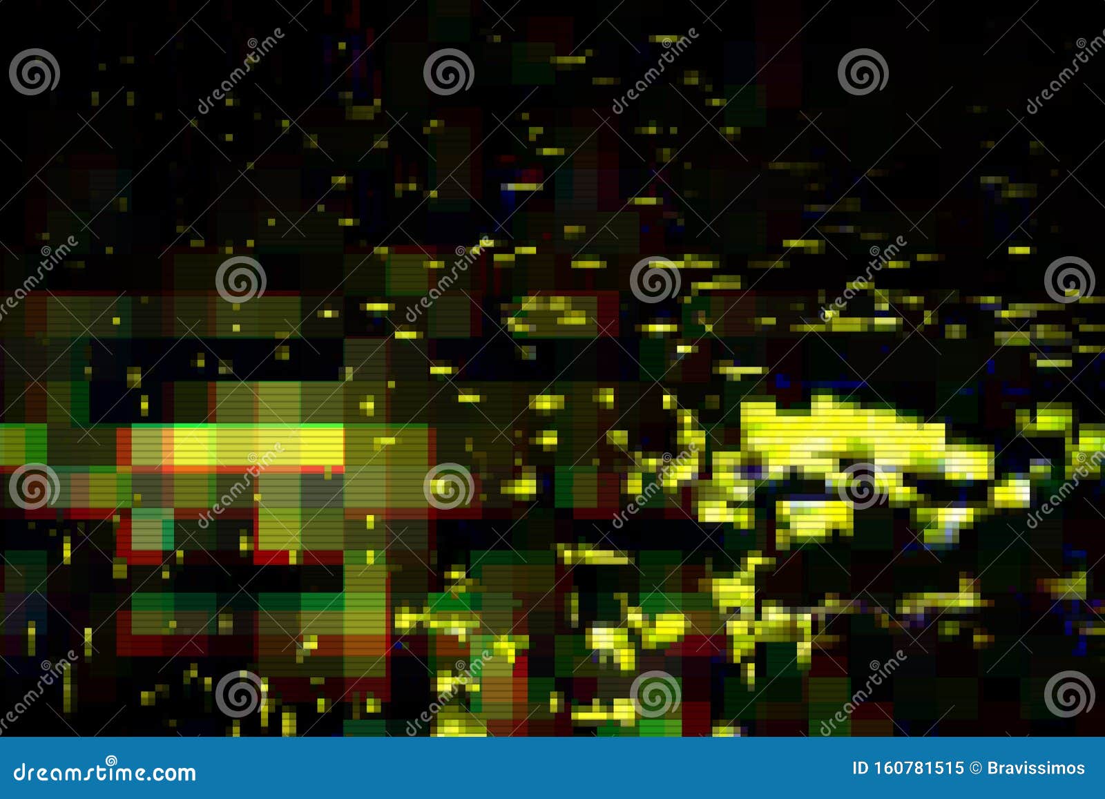 Glitch Digital Screen Pattern Abstract, Pixel Stock Illustration ...