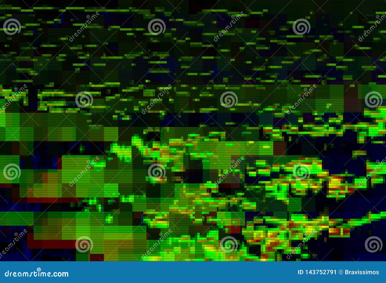 Glitch Digital Screen Pattern Abstract, Pixel Graphic Stock ...