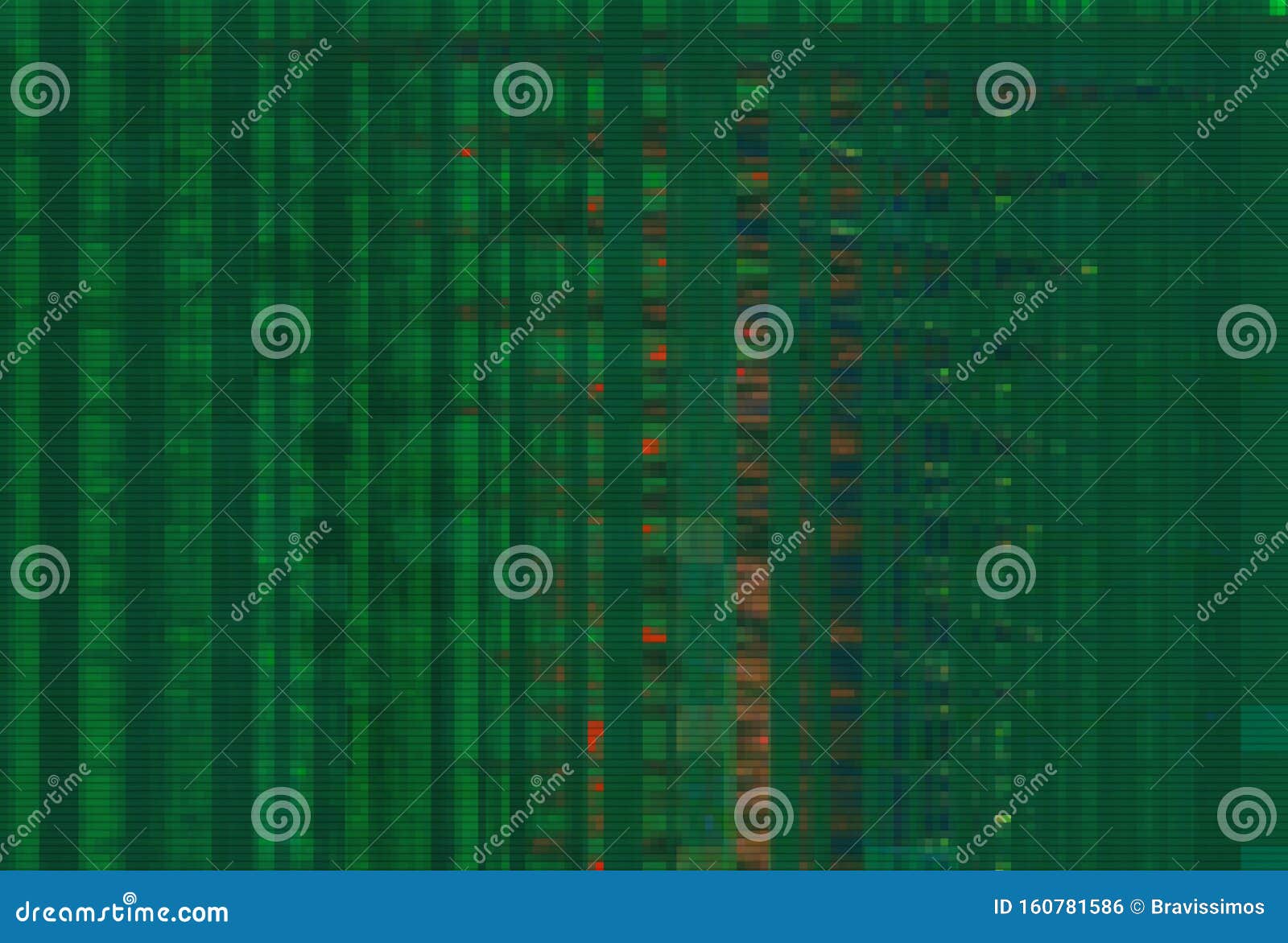 Glitch Digital Screen Pattern Green, Abstract Artifact Stock ...
