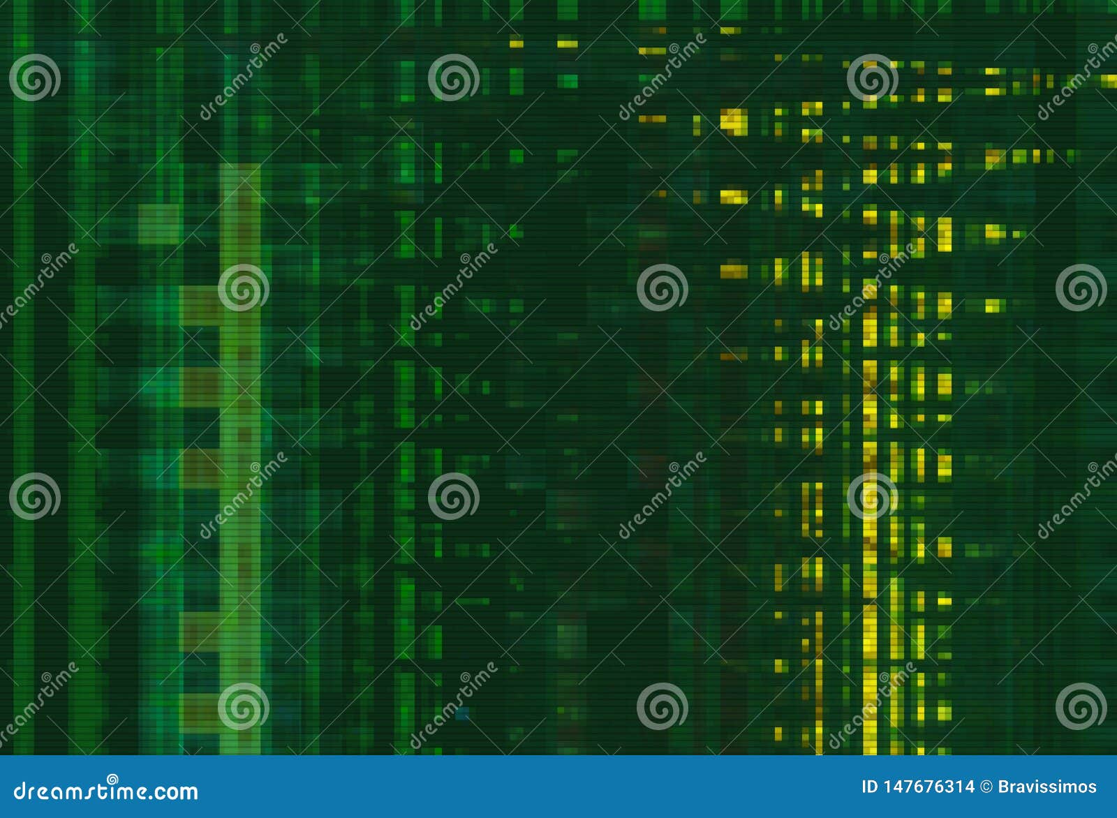 Glitch Digital Screen Pattern Green, Abstract Digital Glitches Stock ...