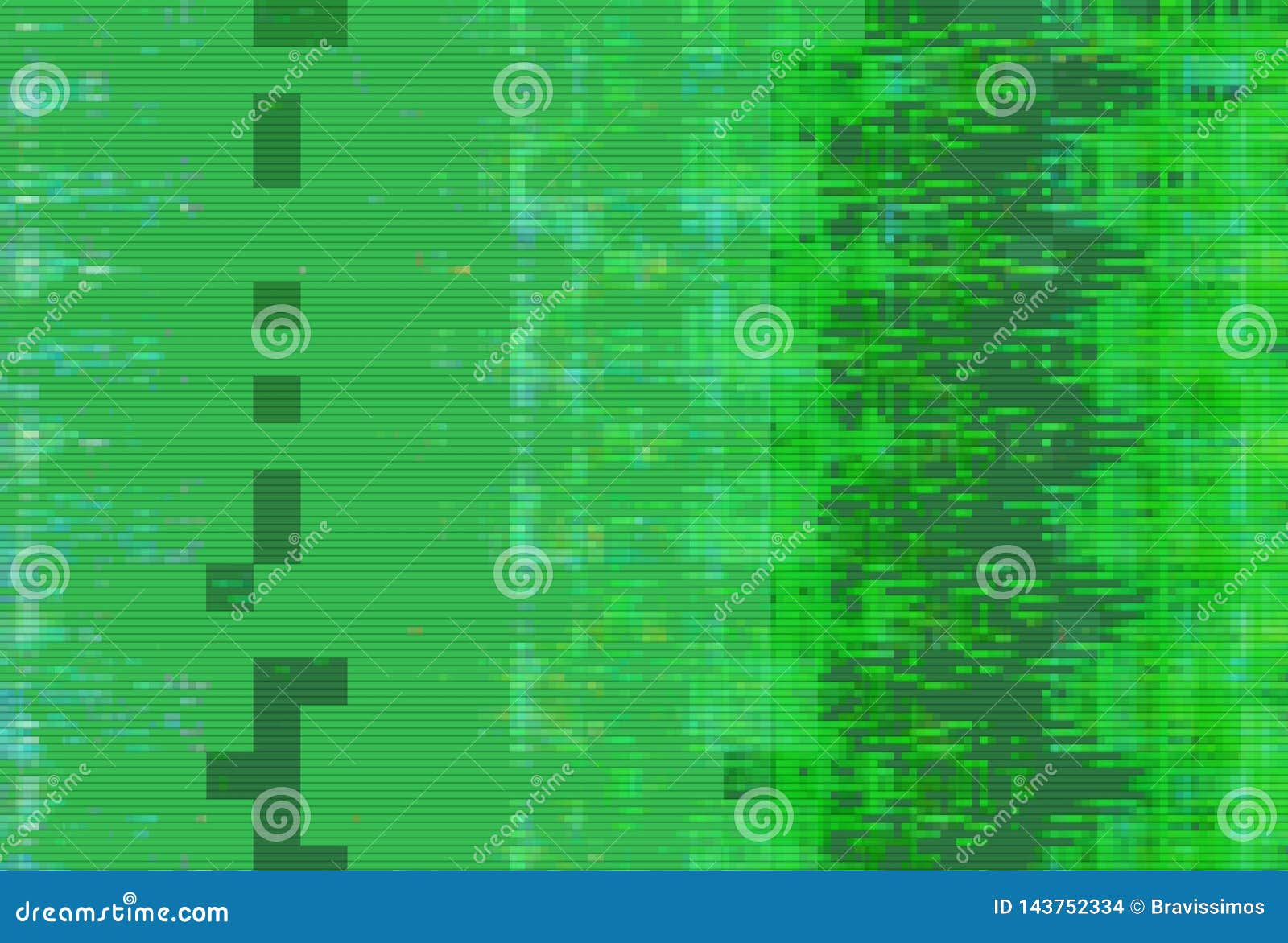 Glitch Digital Screen Pattern Green, Distortion Stock Illustration ...