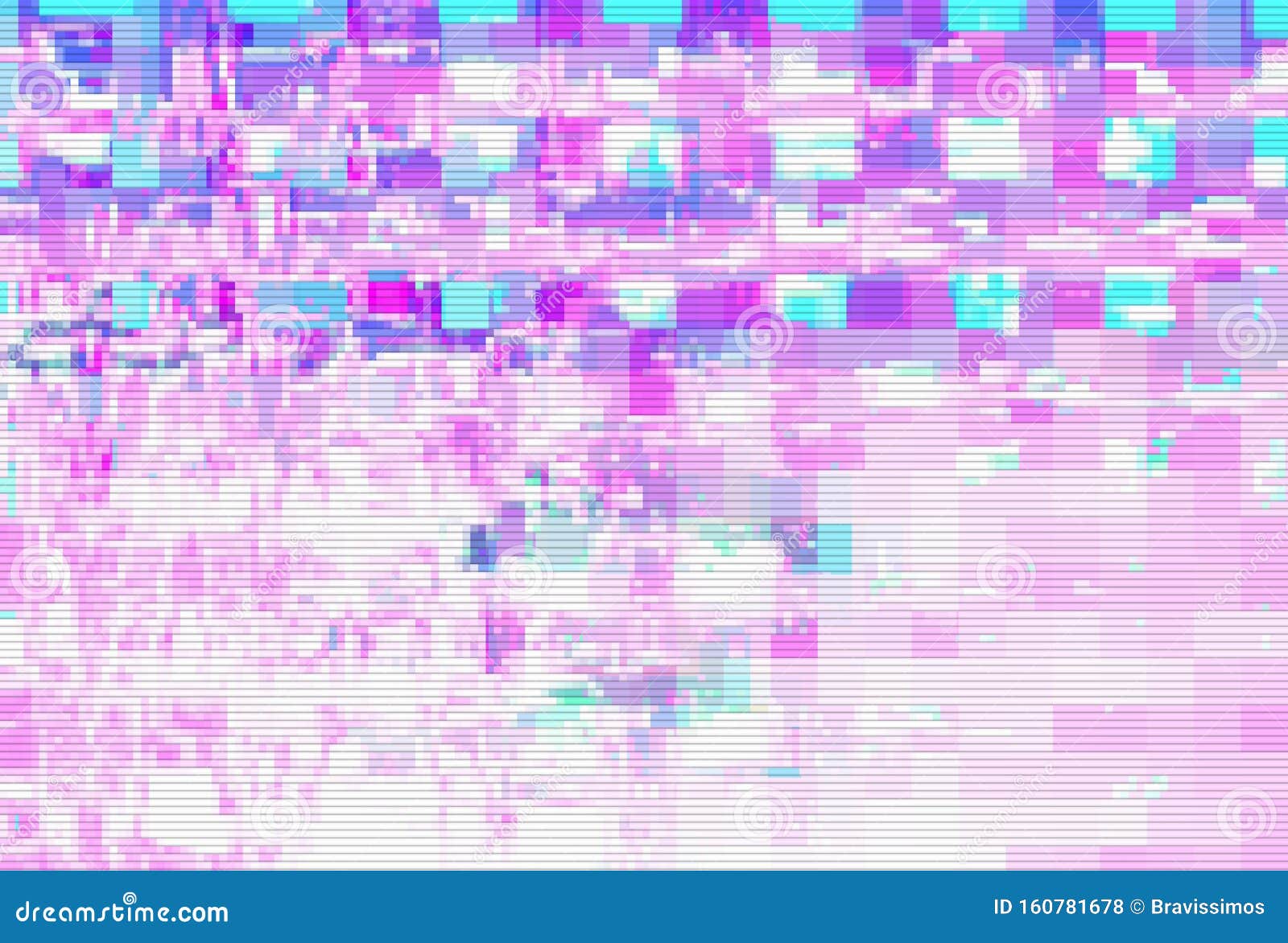 Glitch Digital Screen Pattern White, Interference Futuristic Stock ...