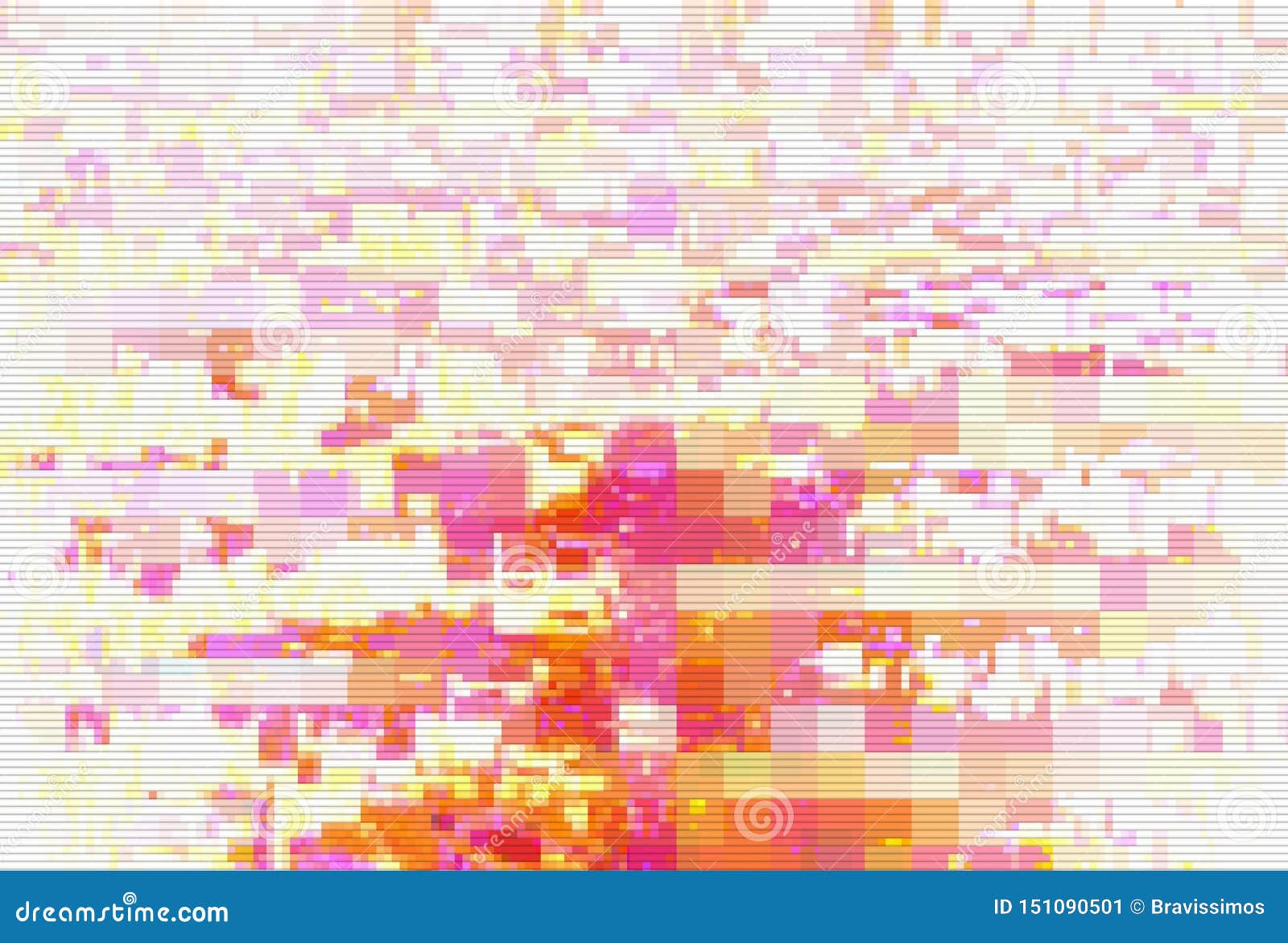 Glitch Digital Screen Pattern White, Light Artifact Stock Illustration ...